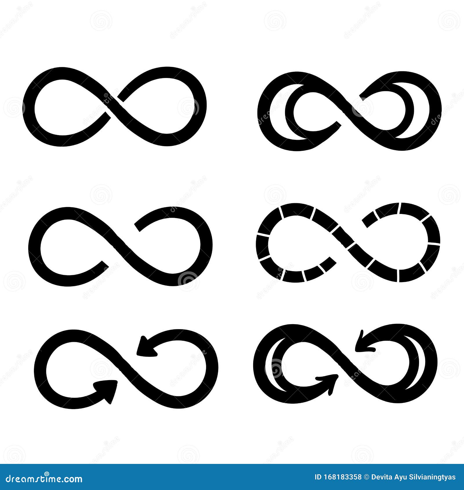 Símbolos Infinitos Eterno Ilimitado Interminable Logo De La Vida O