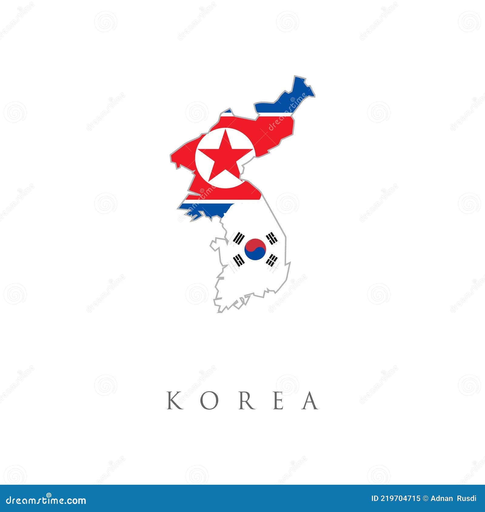 Südkorea Und Nordkorea Karte Der Lage Von Korea Und Flaggen Karte Der