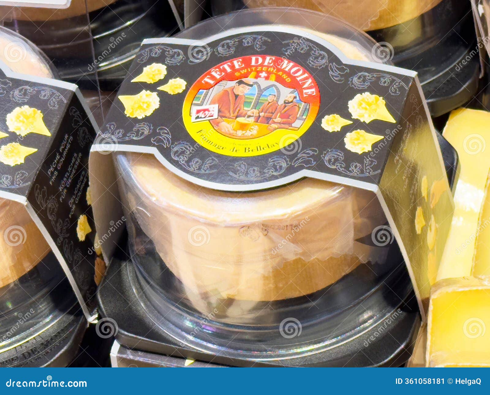 Cheese Wheel Isolated On White Background. Head Cheese Editorial ...