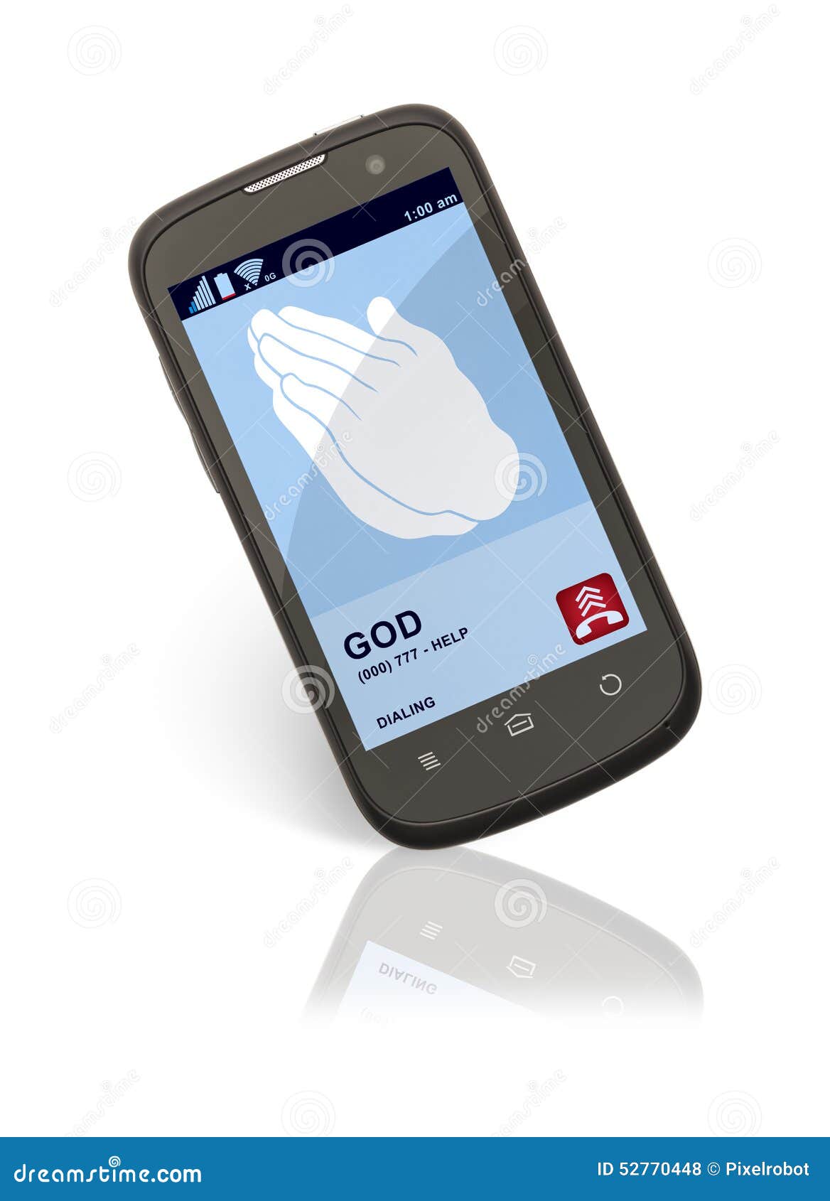 Téléphone de prière photo stock. Image du dieu, transmissions - 52770448