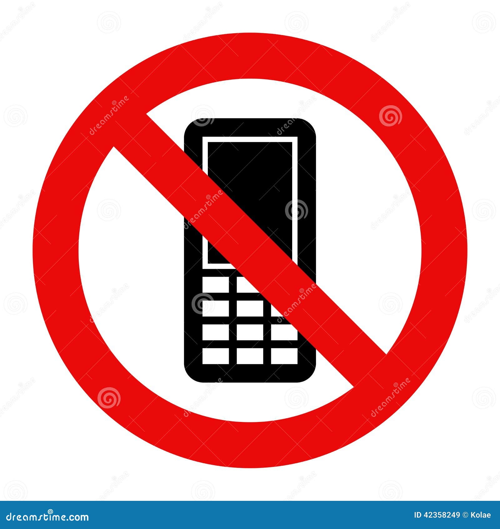 Téléphone Portable Interdit Illustration de Vecteur - Illustration du ...