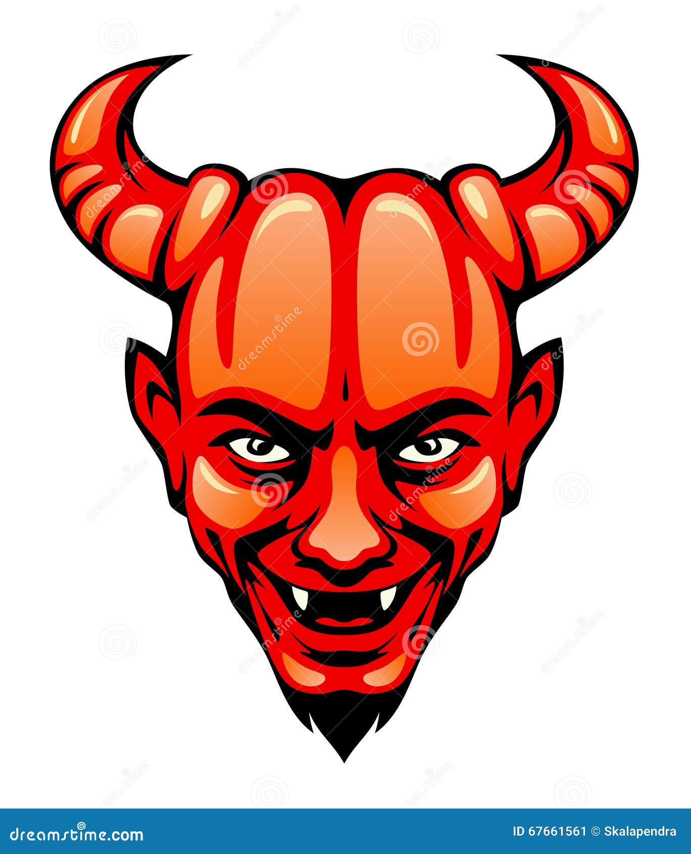 Tête de diable illustration de vecteur. Illustration du démon - 67661561