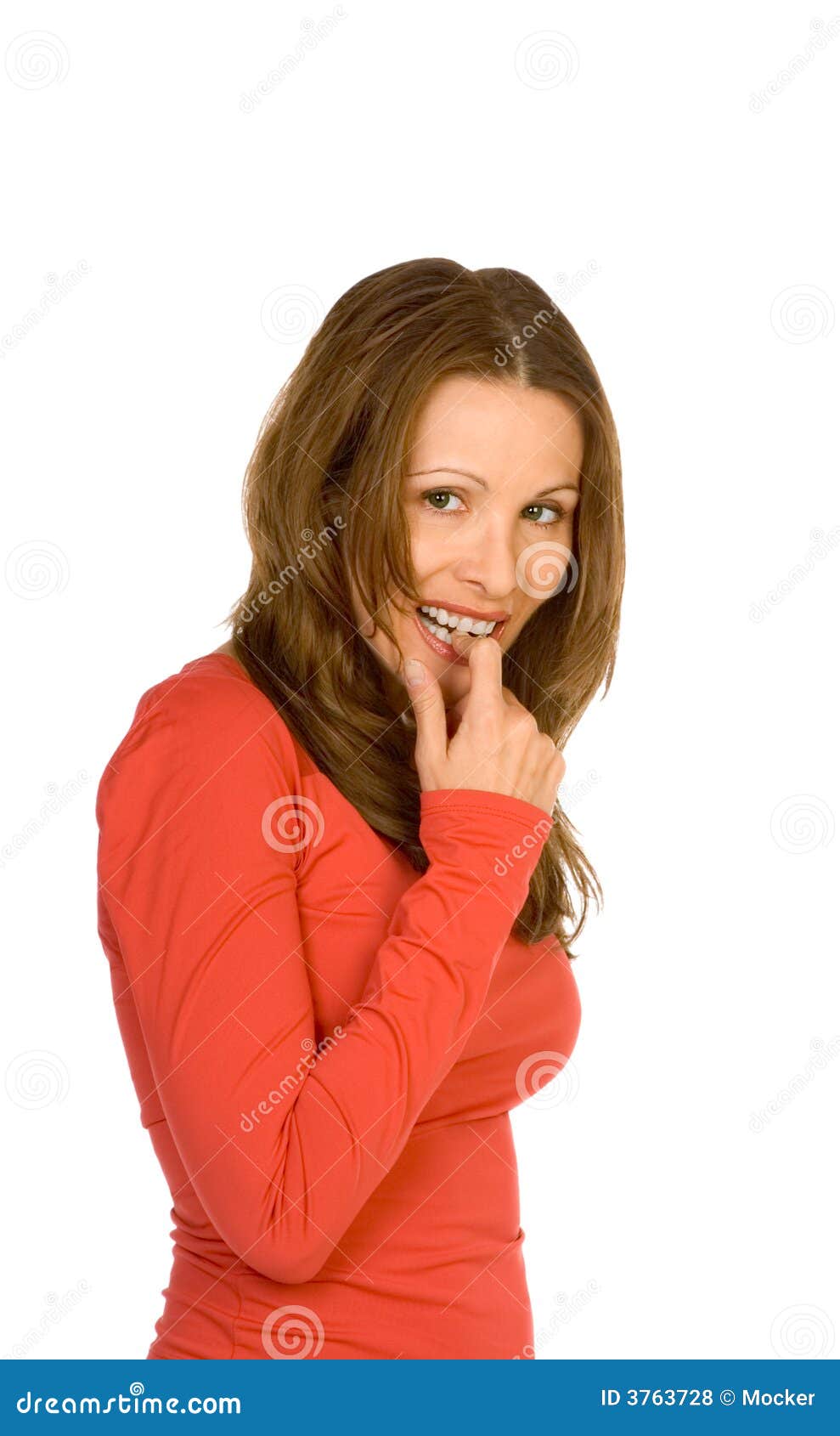 Tímido foto de archivo. Imagen de dedo, hermoso, intimidado - 3763728