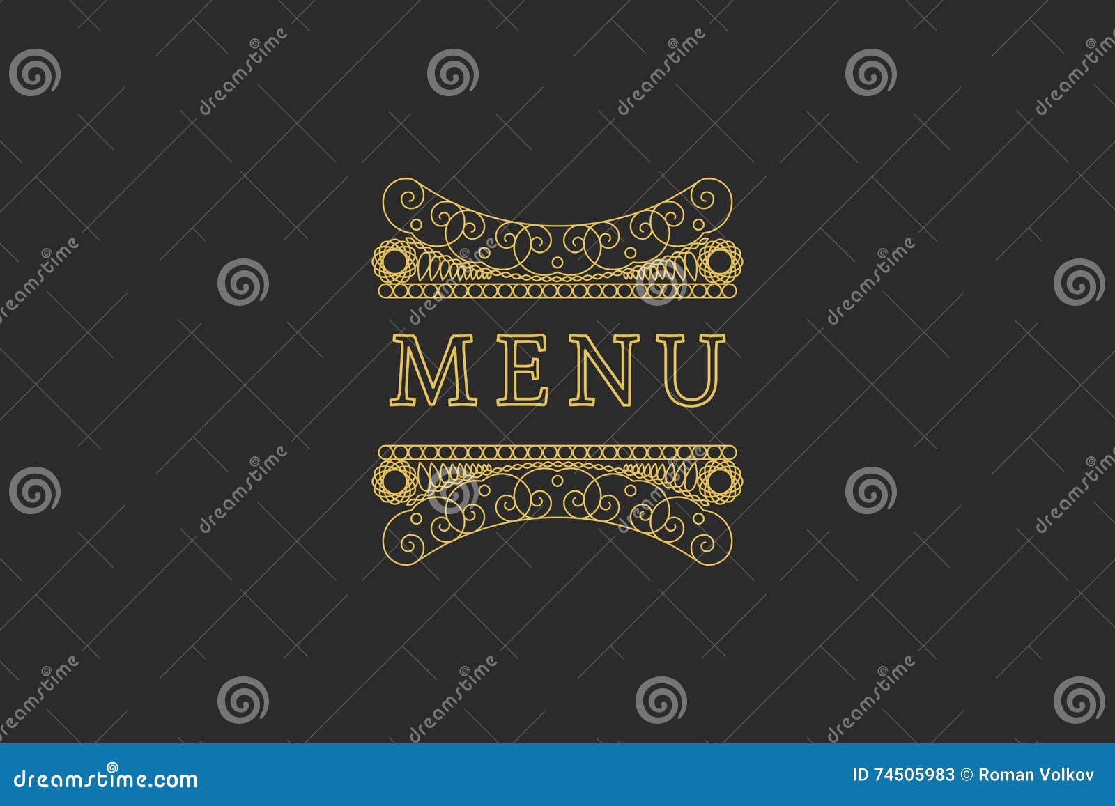 Título Del Menú Del Restaurante Ilustración del Vector - Ilustración de ...