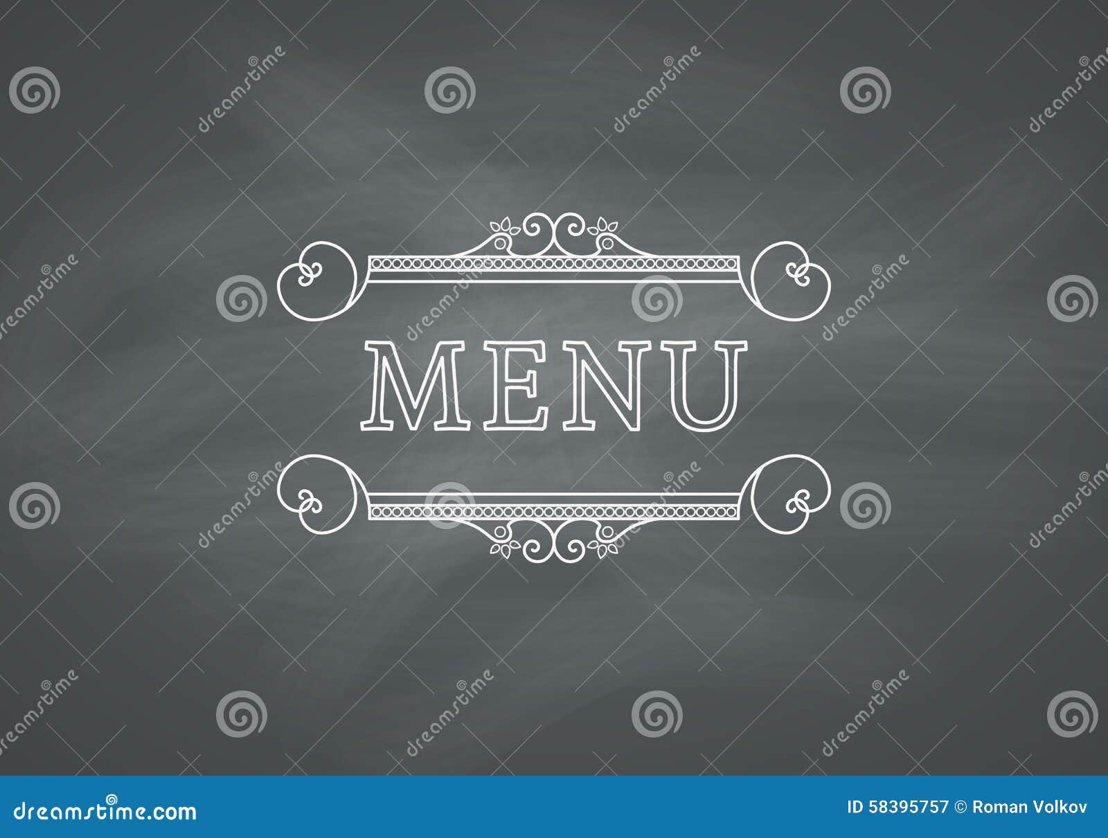 Título Do Menu Do Restaurante Com Quadro Ilustração do Vetor ...