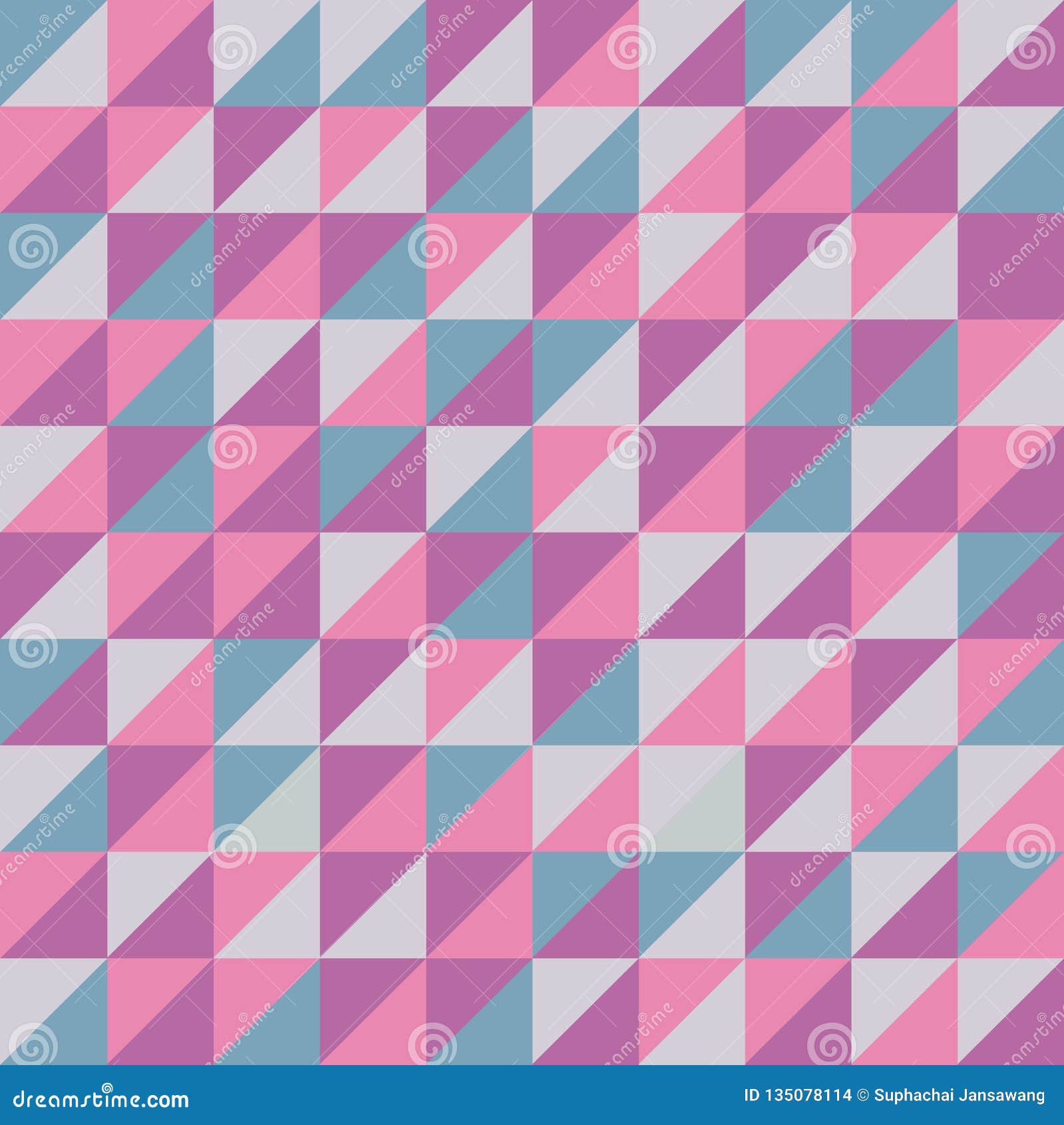 Seamless Vector Pattern with Pink Triangles. Stock Vector ...