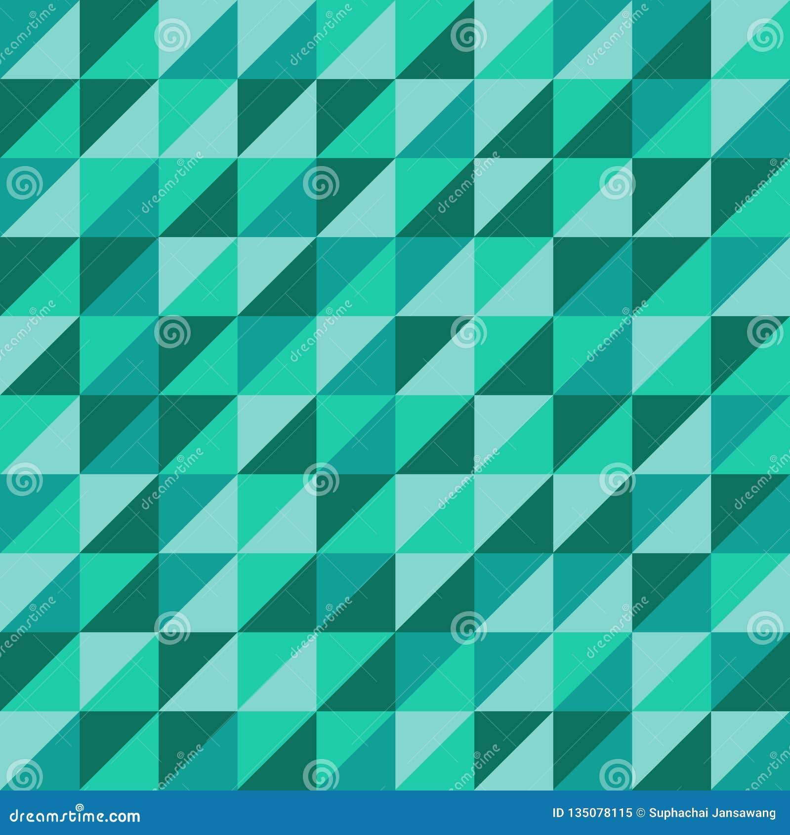 Seamless Vector Pattern with Green Triangles. Stock Vector ...