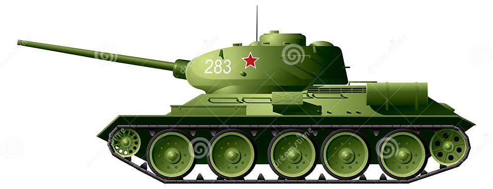 T-34 Tank stock vector. Illustration of wwii, armor, medium - 15130146