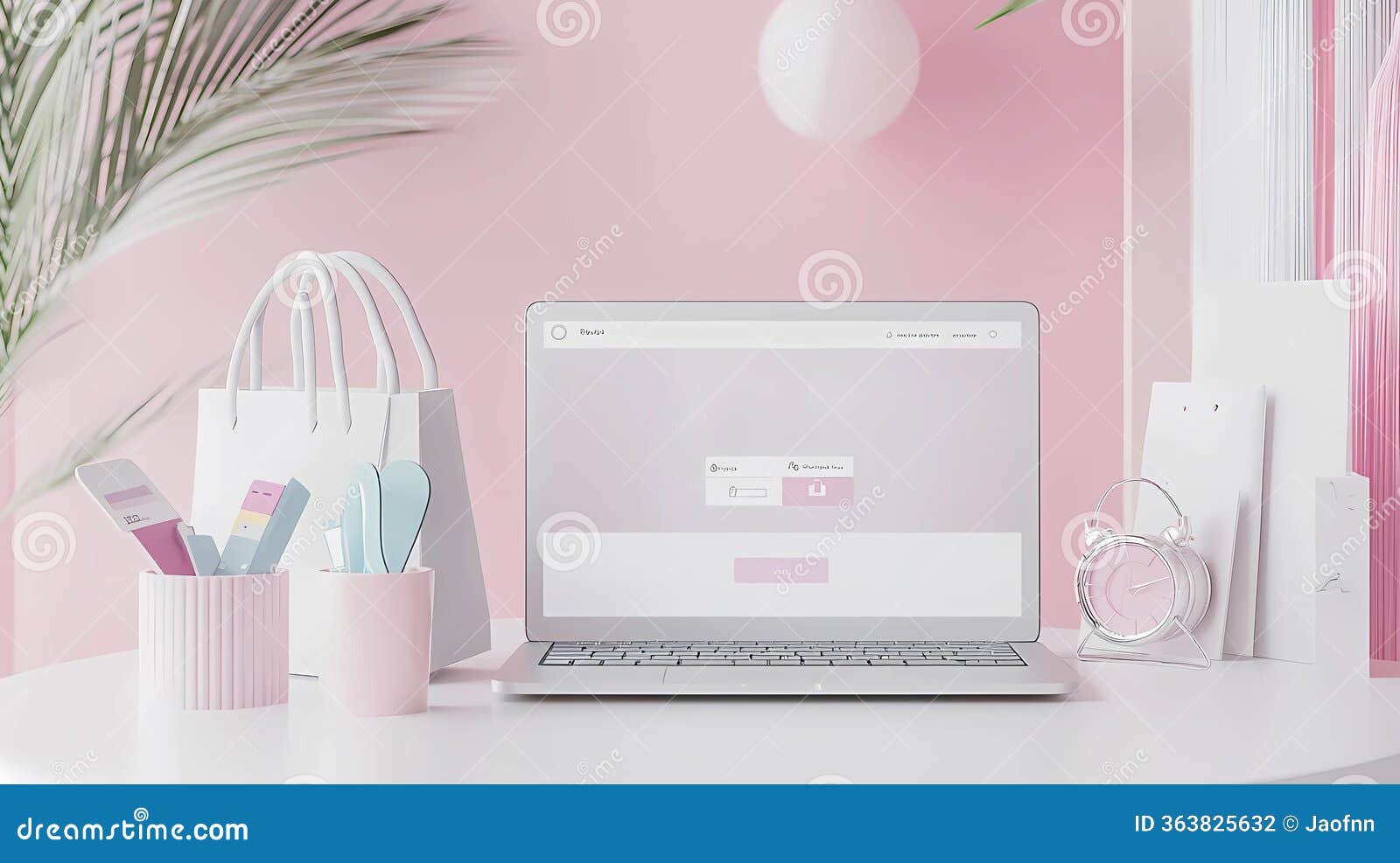 Laptop Pink Color Stock Photography | CartoonDealer.com #104294882