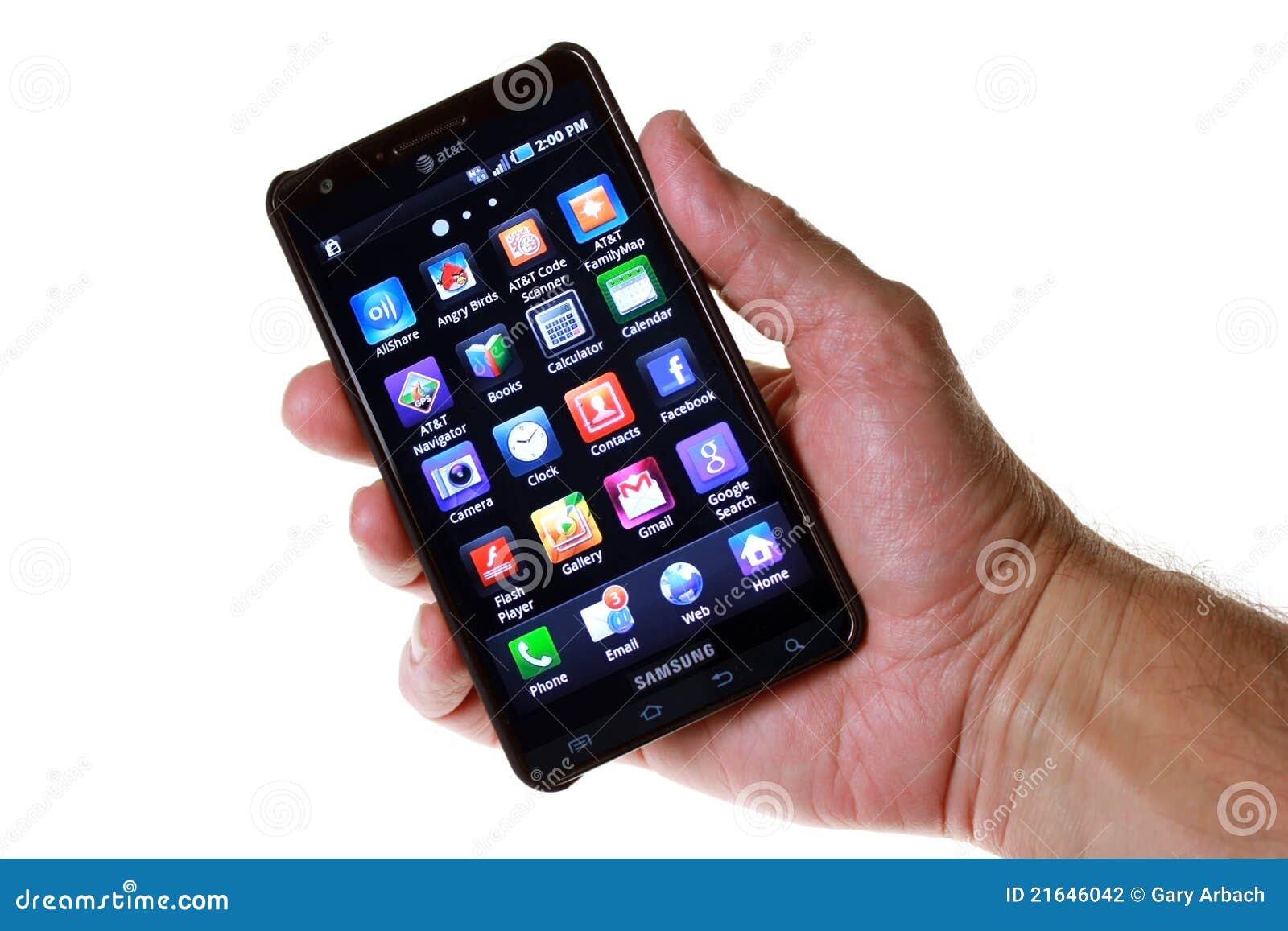 At&T 4G Smartphone with Touchscreen Icons Editorial Photography - Image ...