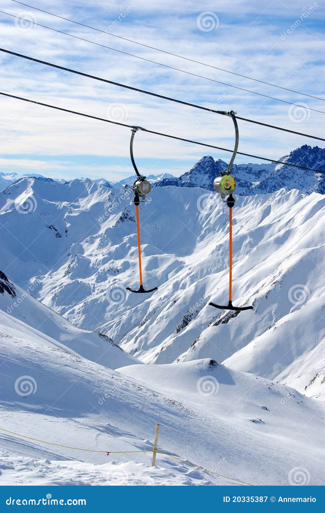 T-bar lift stock image. Image of destinations, mountain - 20335387