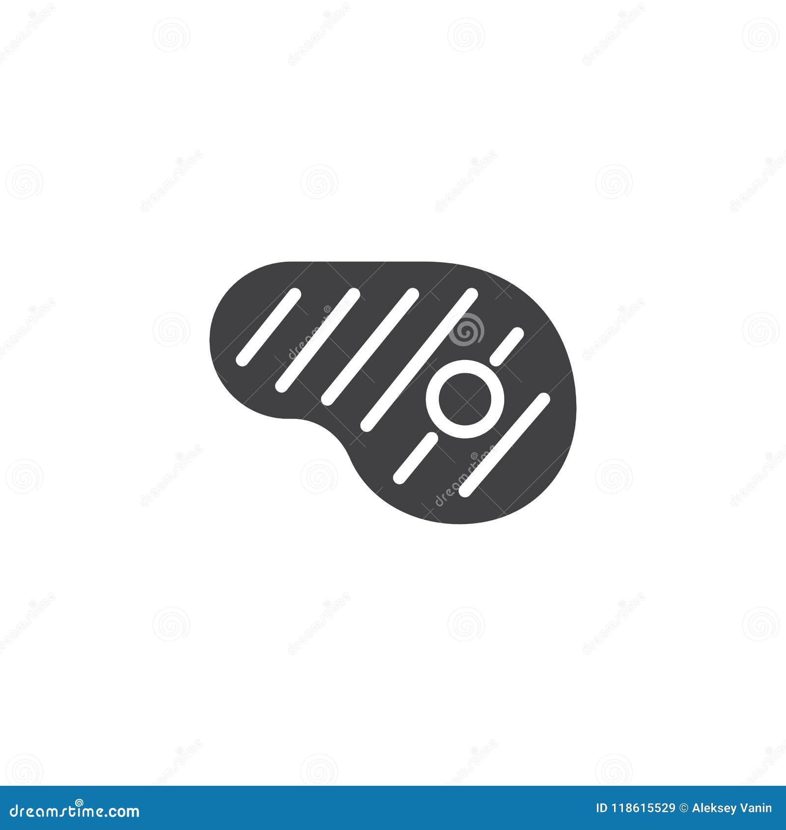 T-bone Beef Steak Vector Icon Stock Vector - Illustration of filled ...