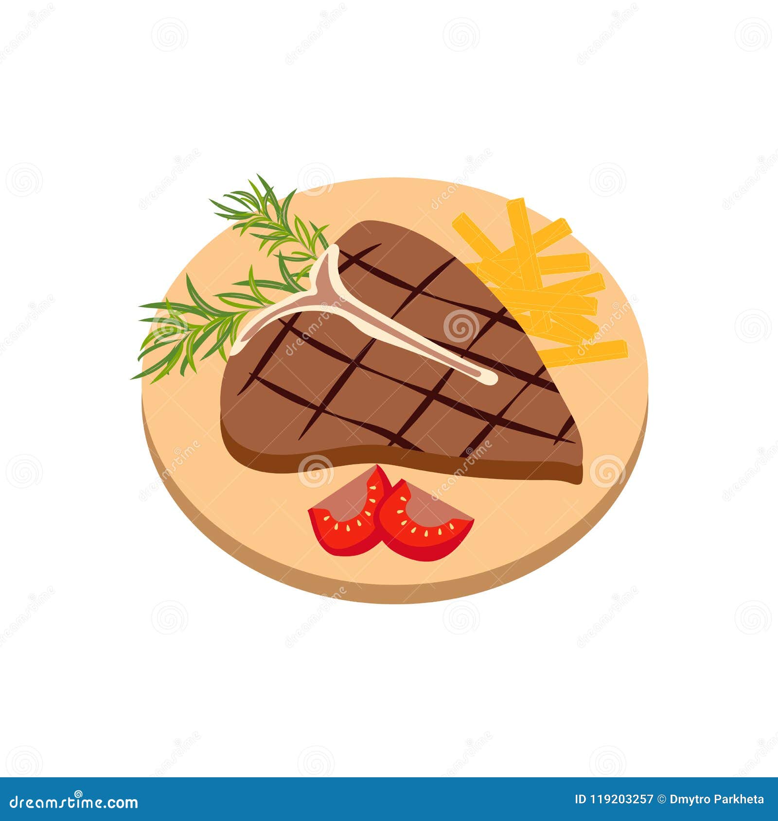 T-bone steak illustration stock illustration. Illustration of food ...