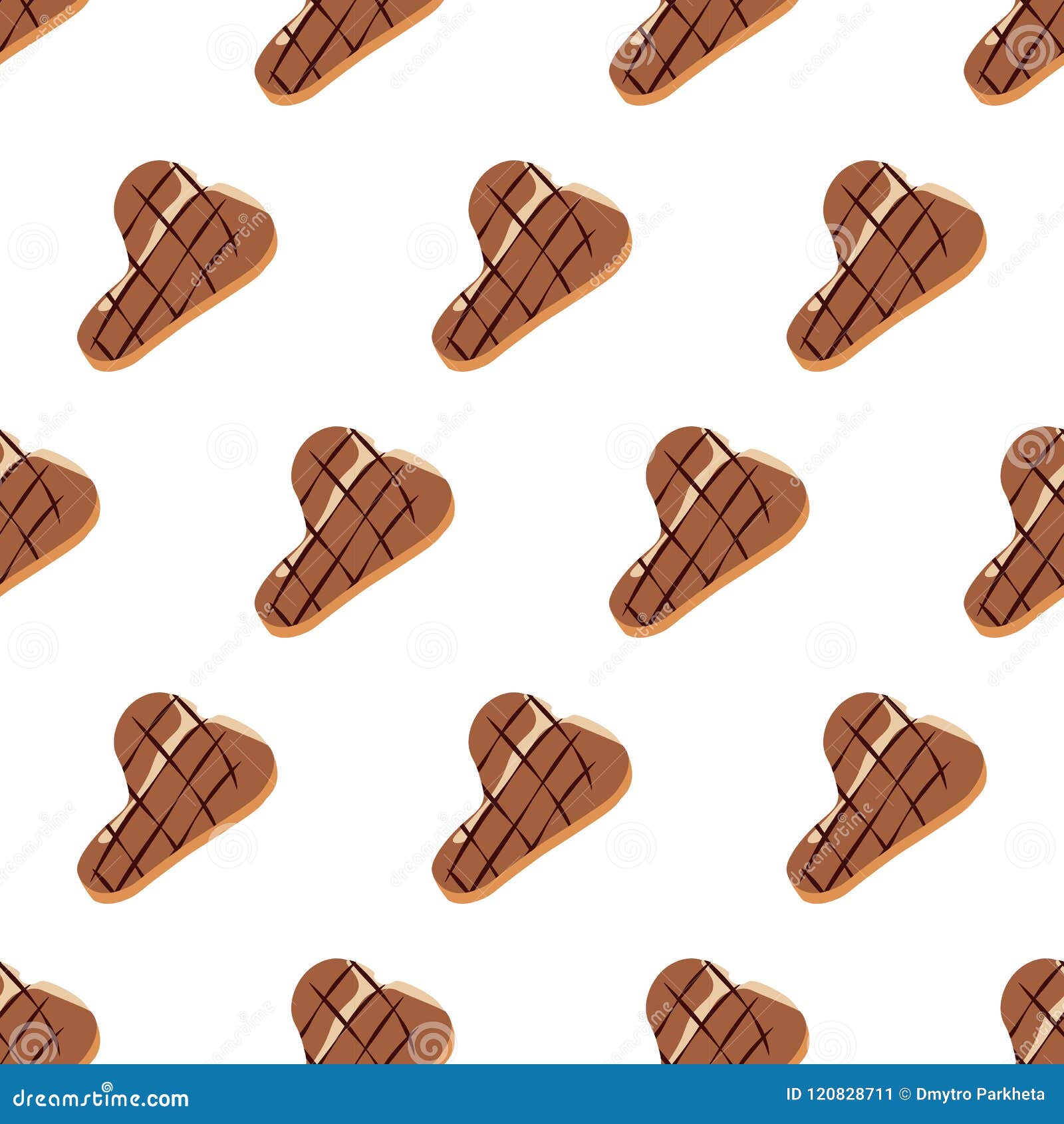 T-bone Steak Seamless Pattern Stock Vector - Illustration of meal, beef ...