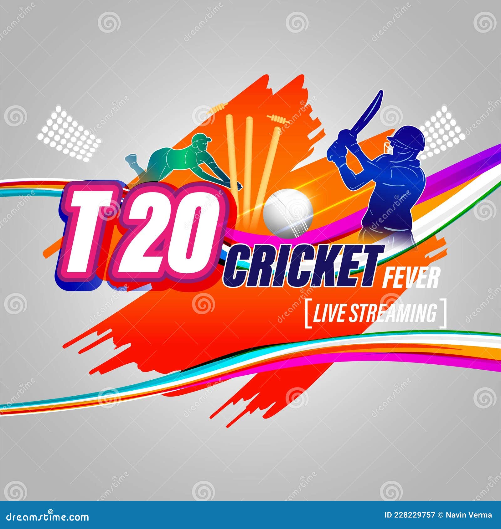 ICC Men`s T20 World Cup Cricket Championship Background Stock Vector ...