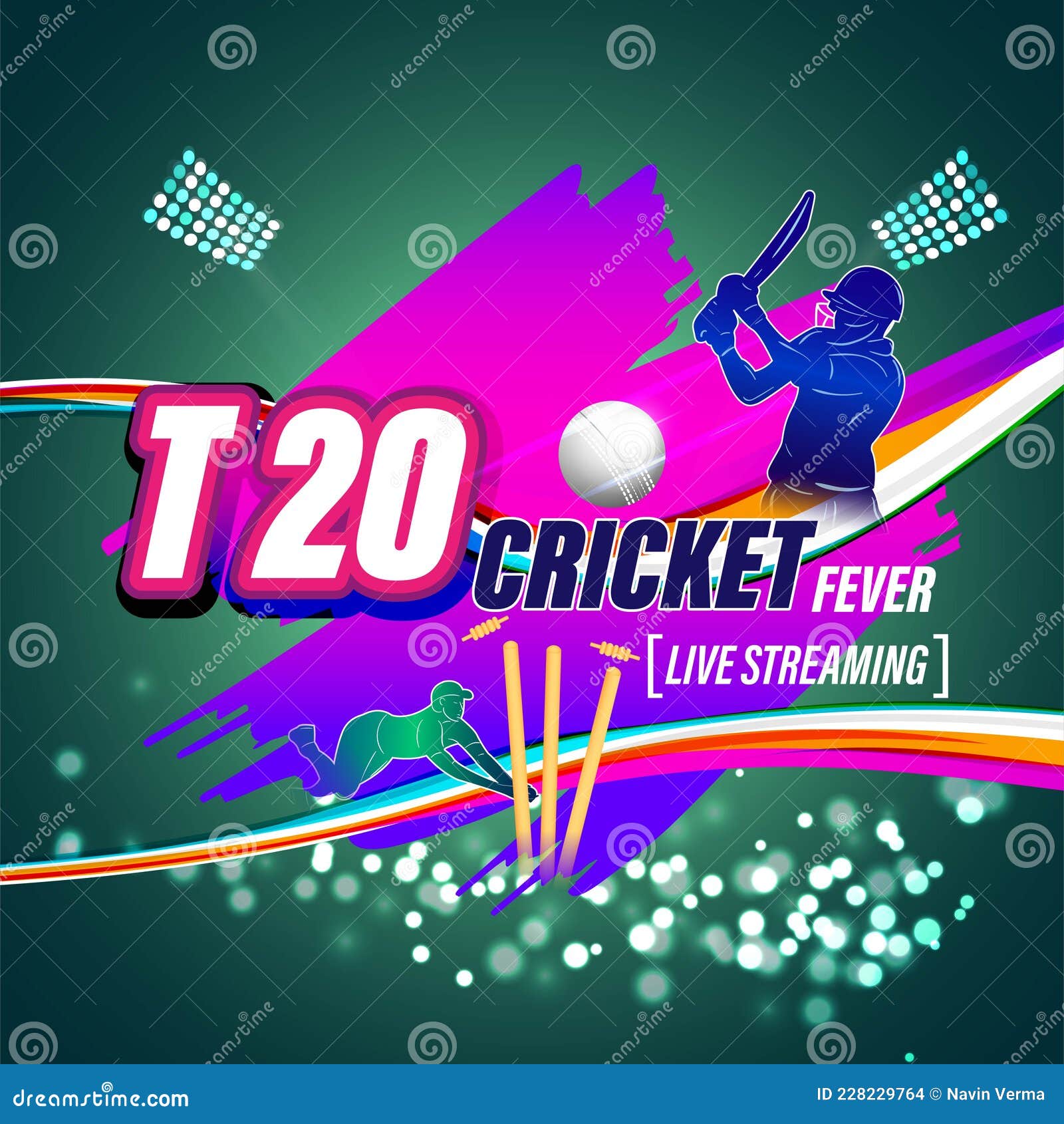 ICC Men`s T20 World Cup Cricket Championship Background Stock Vector ...