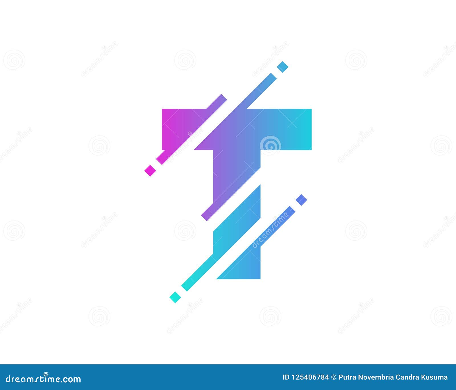 T Digital Letter Pixel Logo Icon Design Stock Vector - Illustration of ...