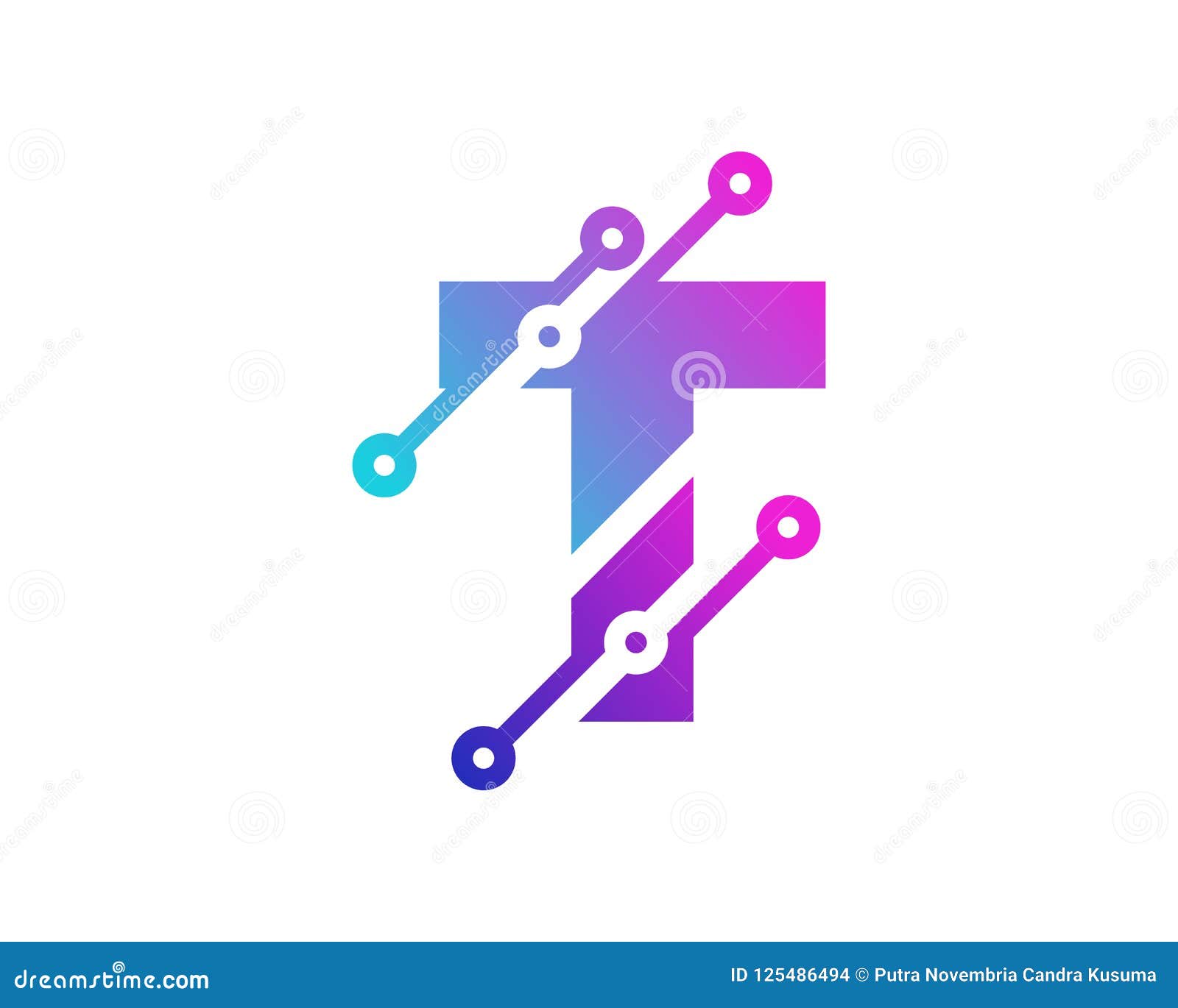 T Digital Letter Technology Logo Icon Design Stock Vector ...