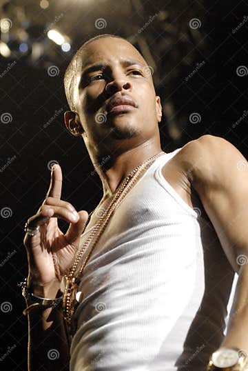 T.I. performing live. editorial stock photo. Image of famous - 12301833