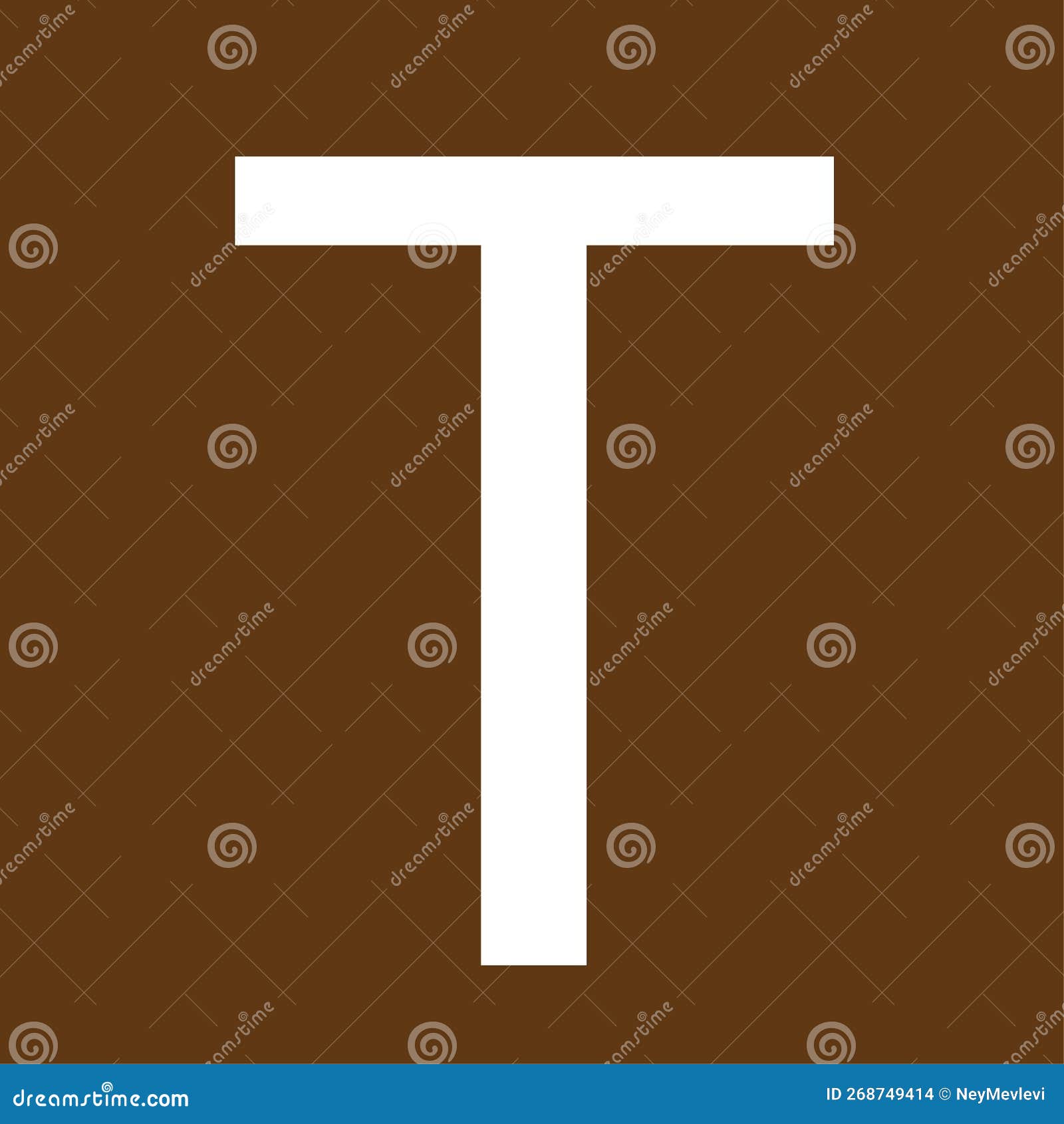 T Letter on Brown Background Stock Illustration - Illustration of ...