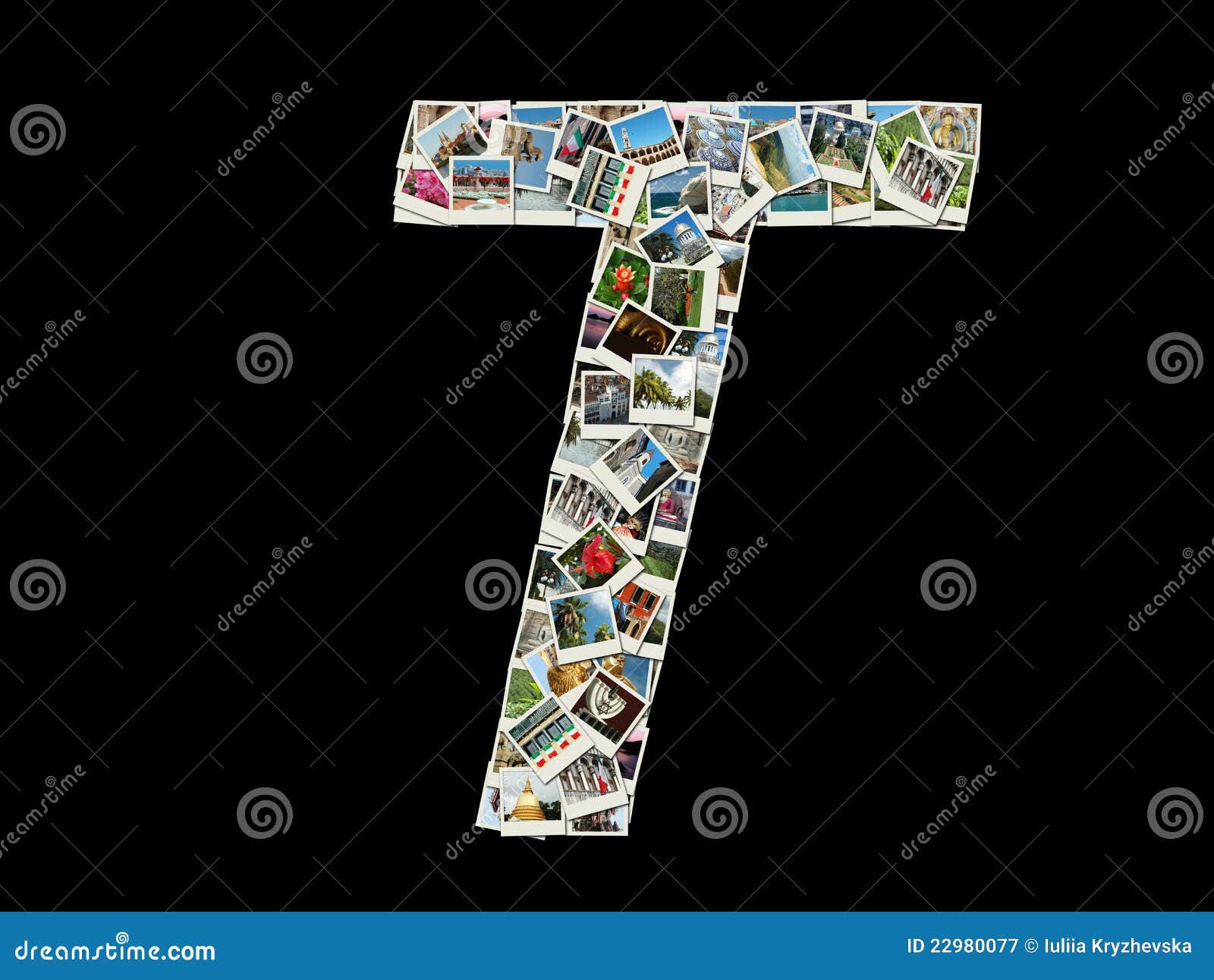 T Letter - Collage of Travel Photos Stock Image - Image of buddha ...