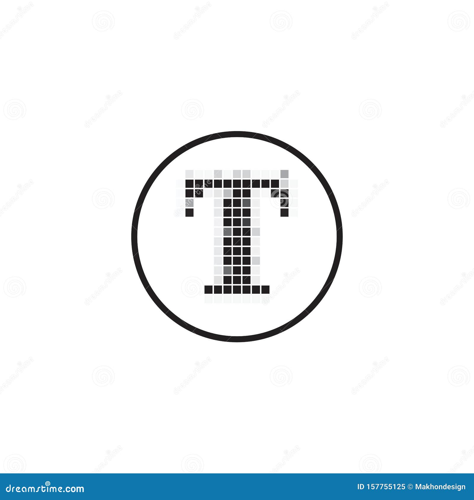 T Letter Pixel Motion Logo Design, Square Pixel T Letter Vector Logo ...