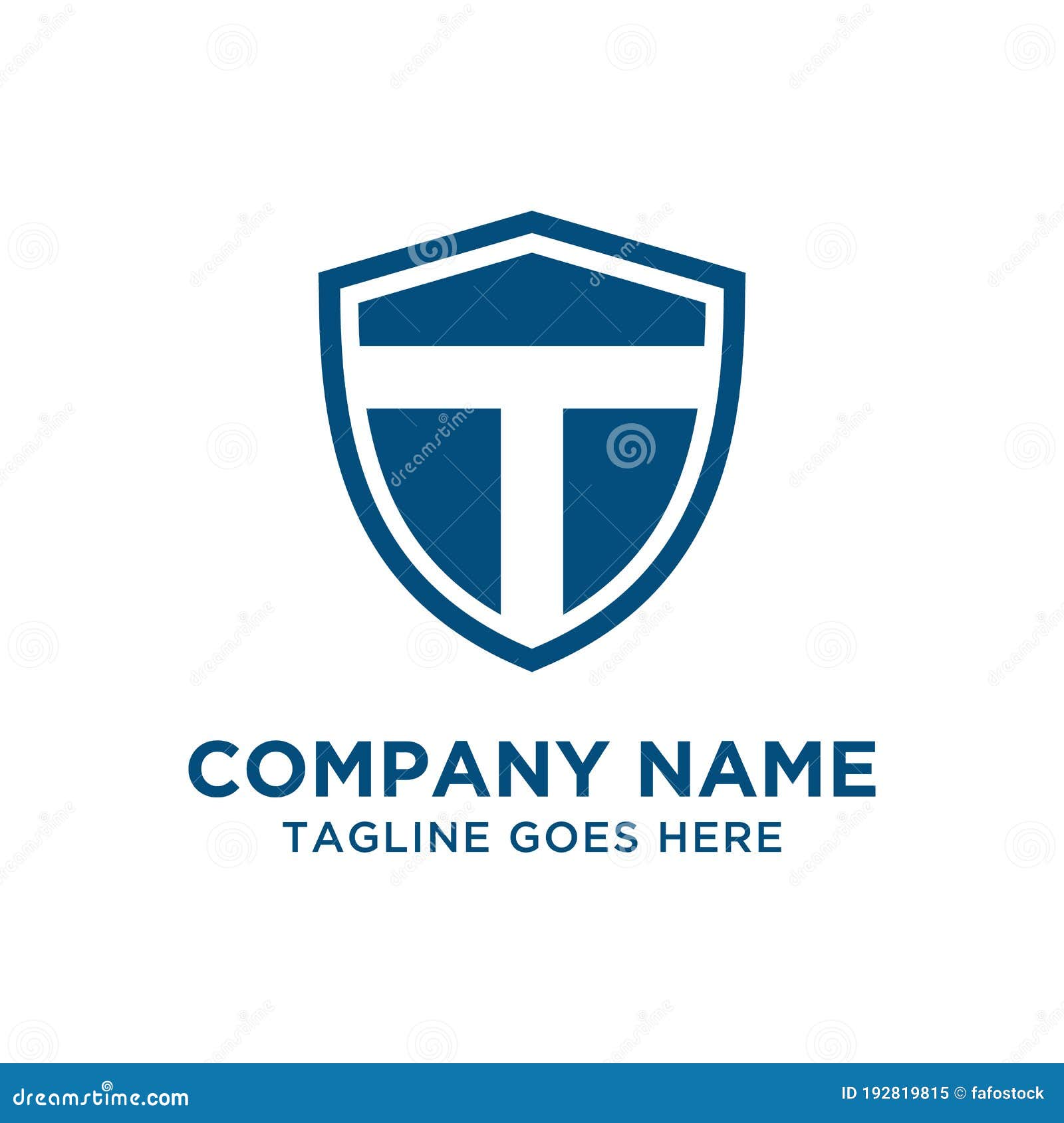 T Letter Shield Logo Vector Design Template. Stock Vector ...