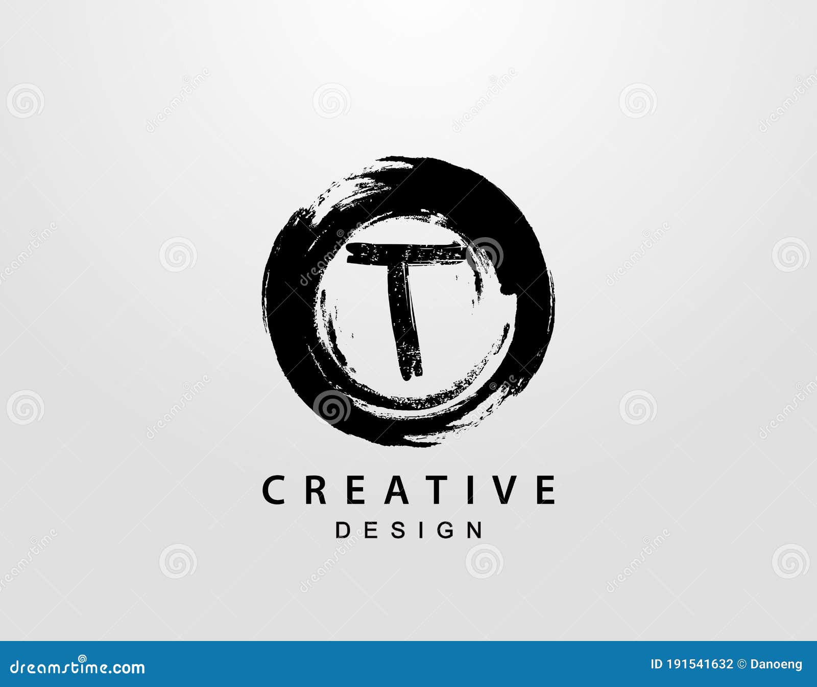 T Logo with Circle Splatter Element. Vintage Circle Wave Logo Design ...