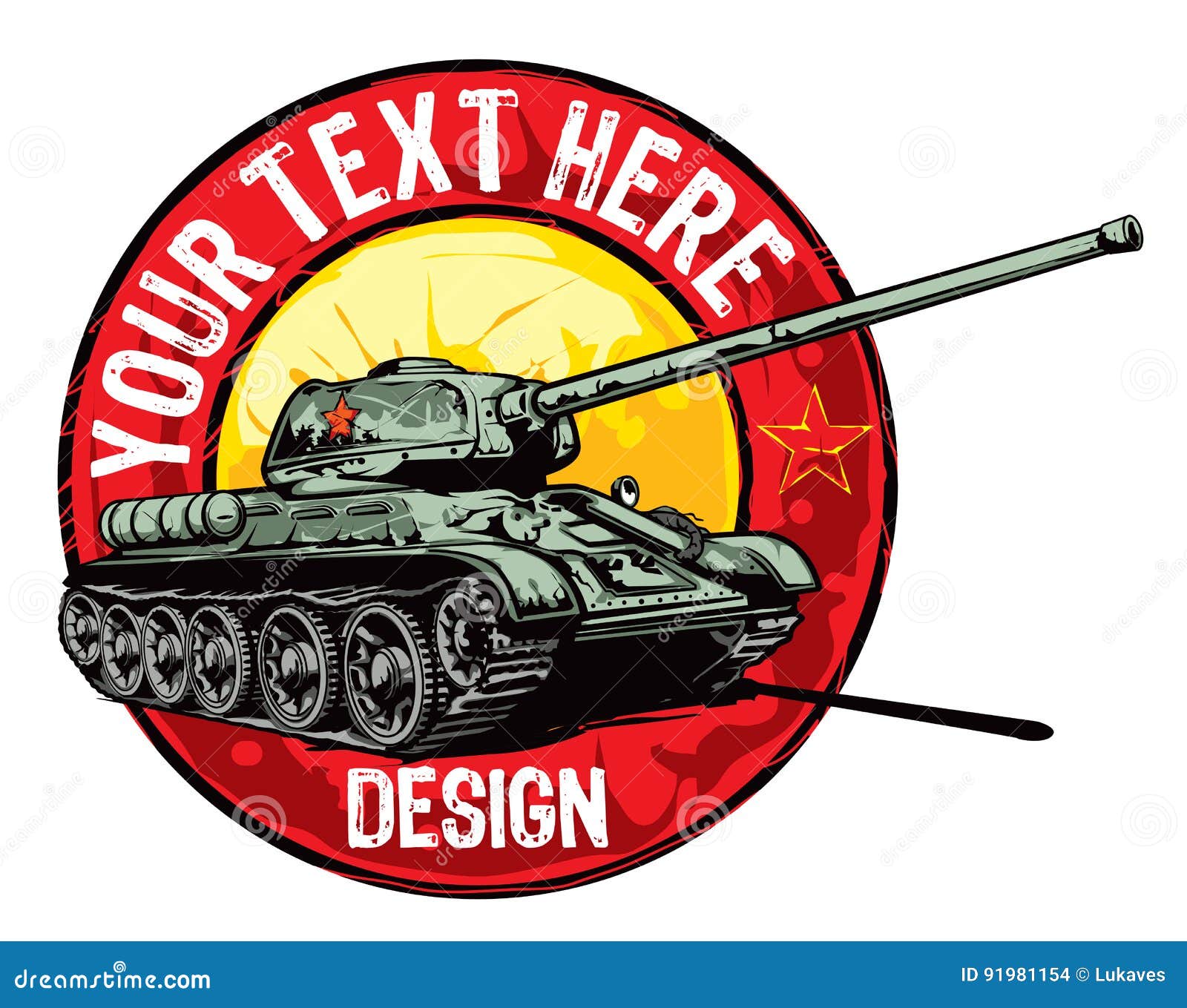 T-34 stock vector. Illustration of medium, legend, communism - 91981154