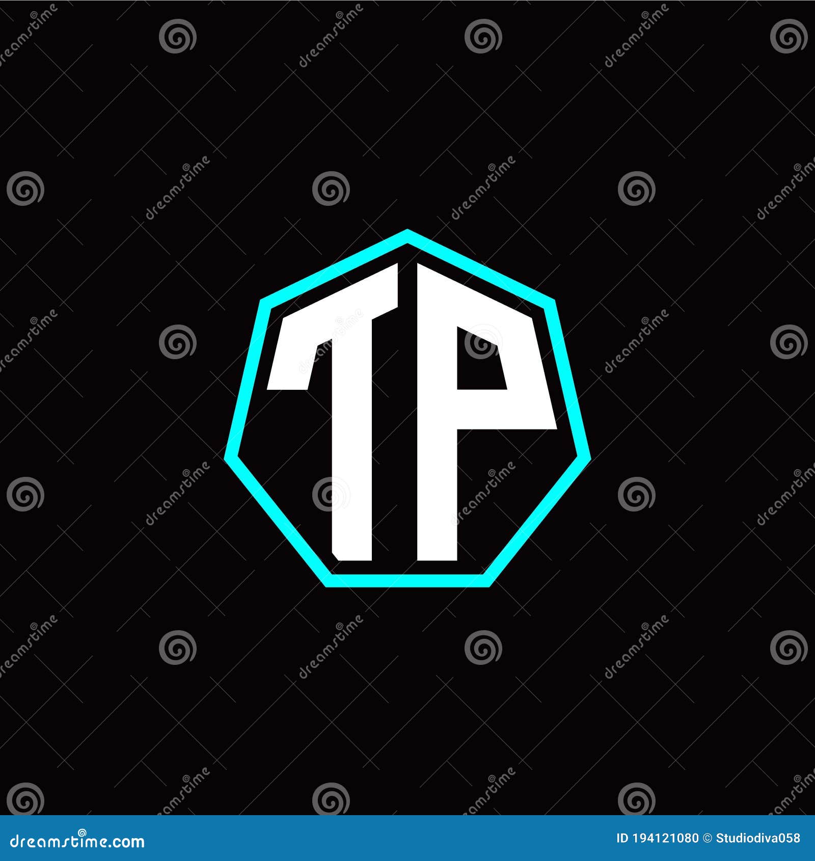 T P Initials Modern Polygon Logo Template Stock Vector - Illustration ...