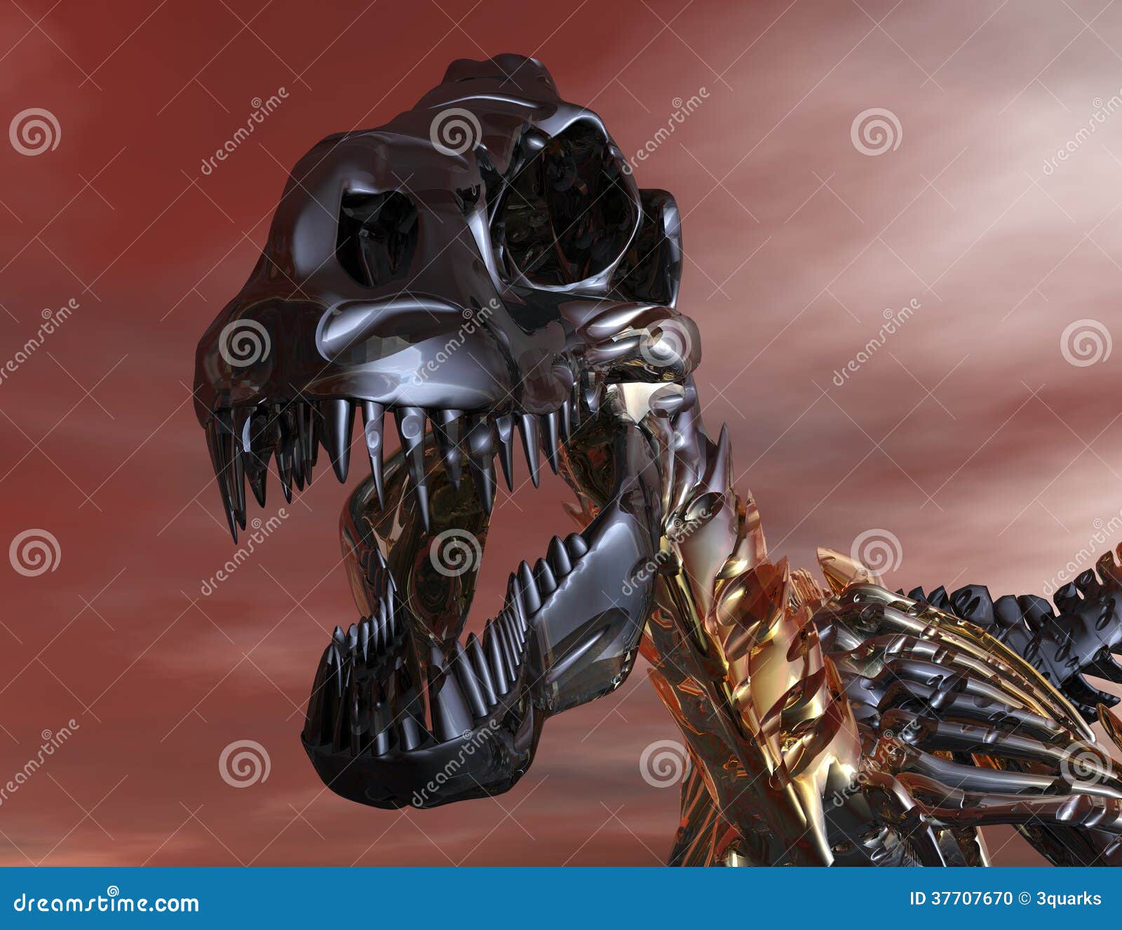 T Rex stock illustration. Illustration of death, digital - 37707670