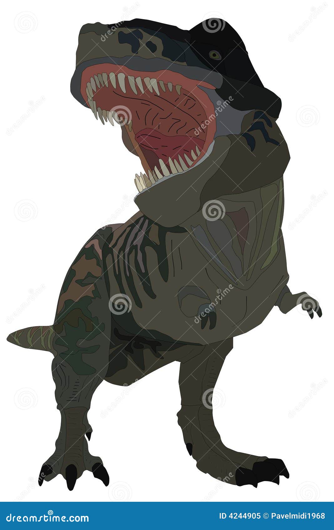 T rex stock vector. Illustration of poser, dangerous, monstrous - 4244905