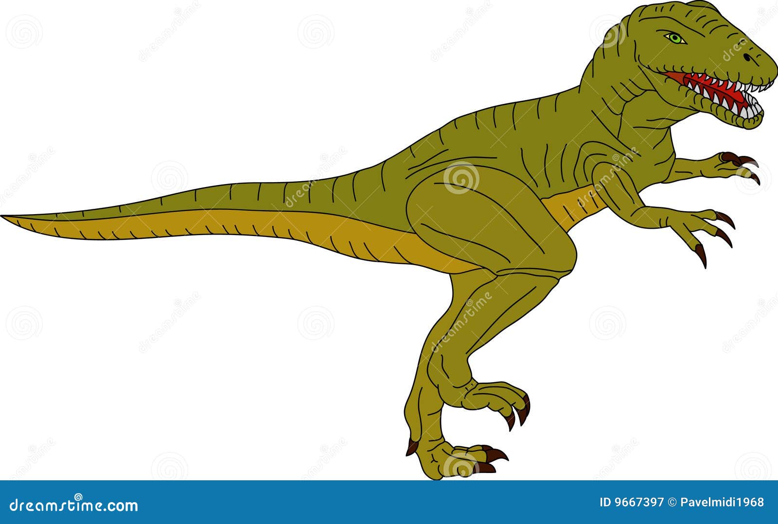 T-rex stock vector. Illustration of aggressive, dead, death - 9667397