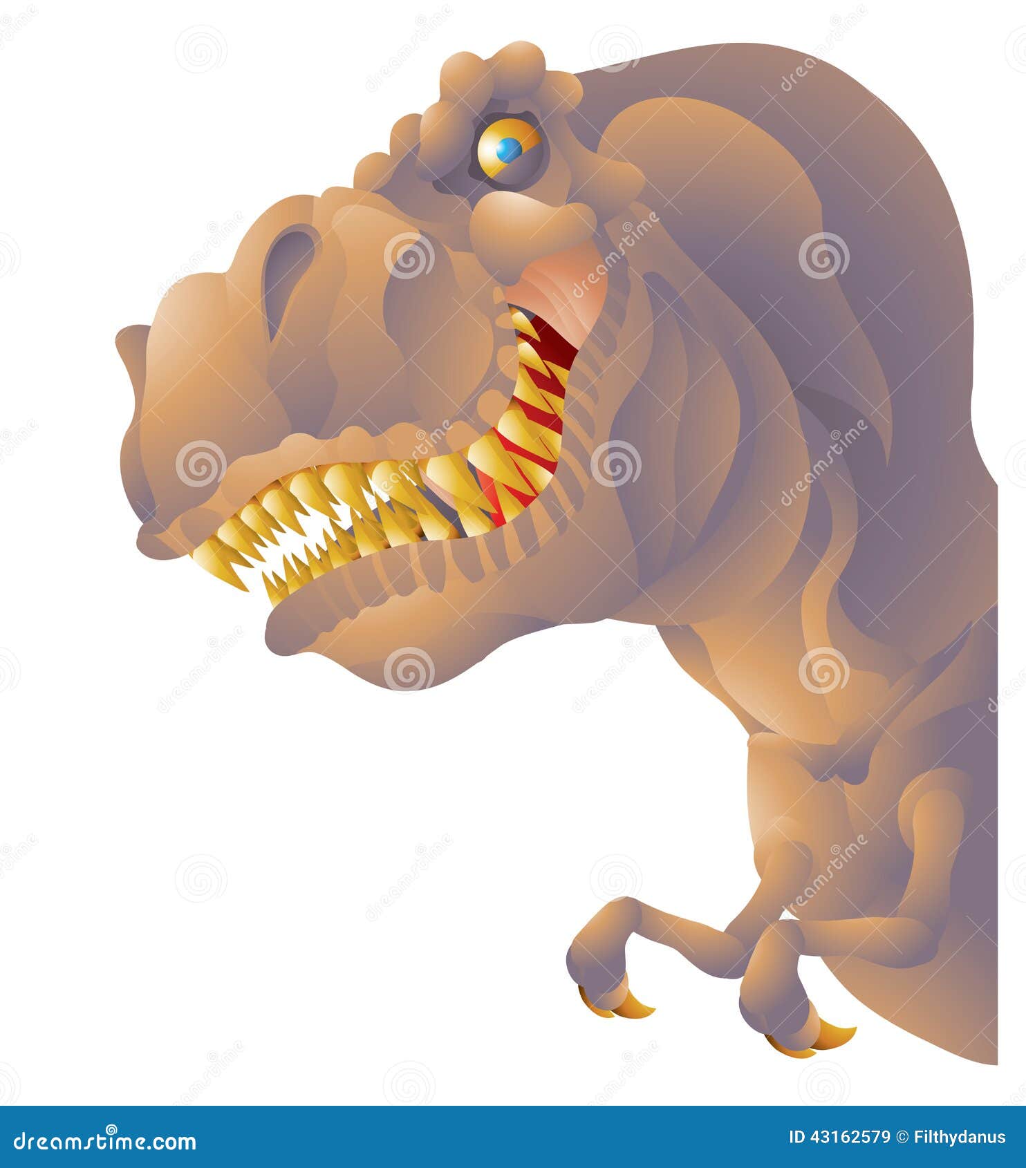 T rex bust stock vector. Illustration of mascot, carnivore - 43162579