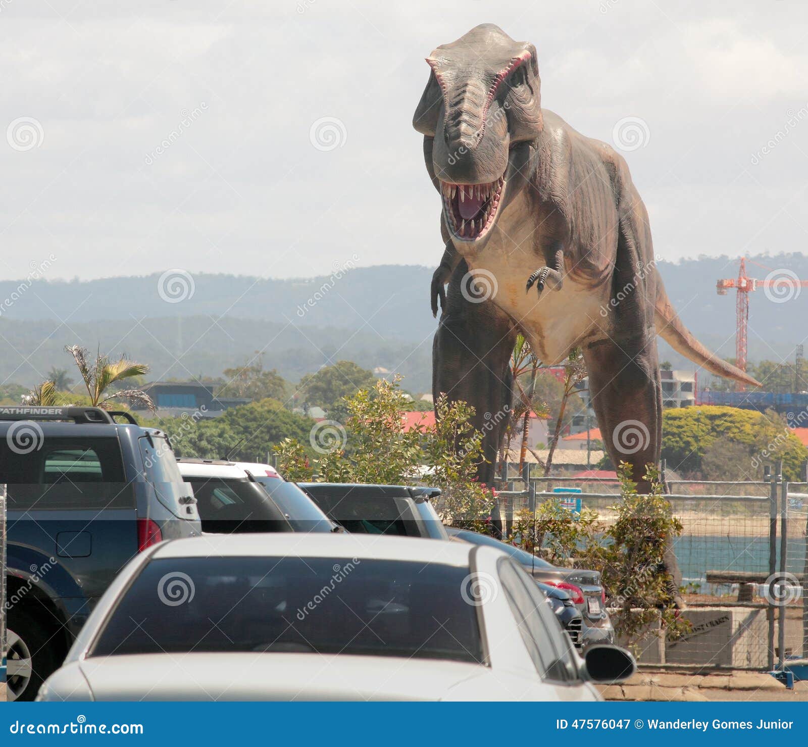 T-Rex in the City stock image. Image of gold, dinosaur - 47576047