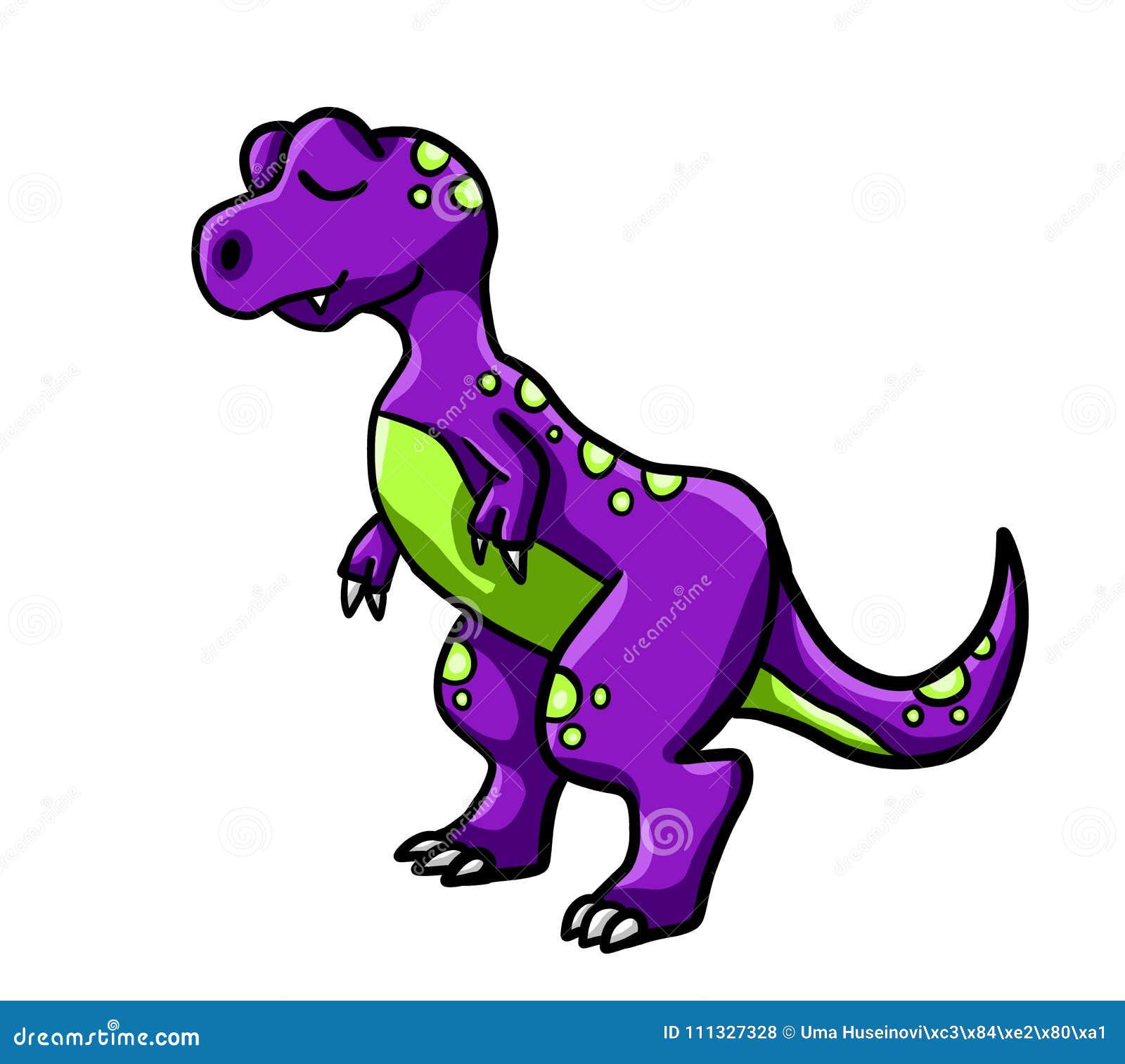 A Very Happy Purple T Rex stock illustration. Illustration of ancient ...