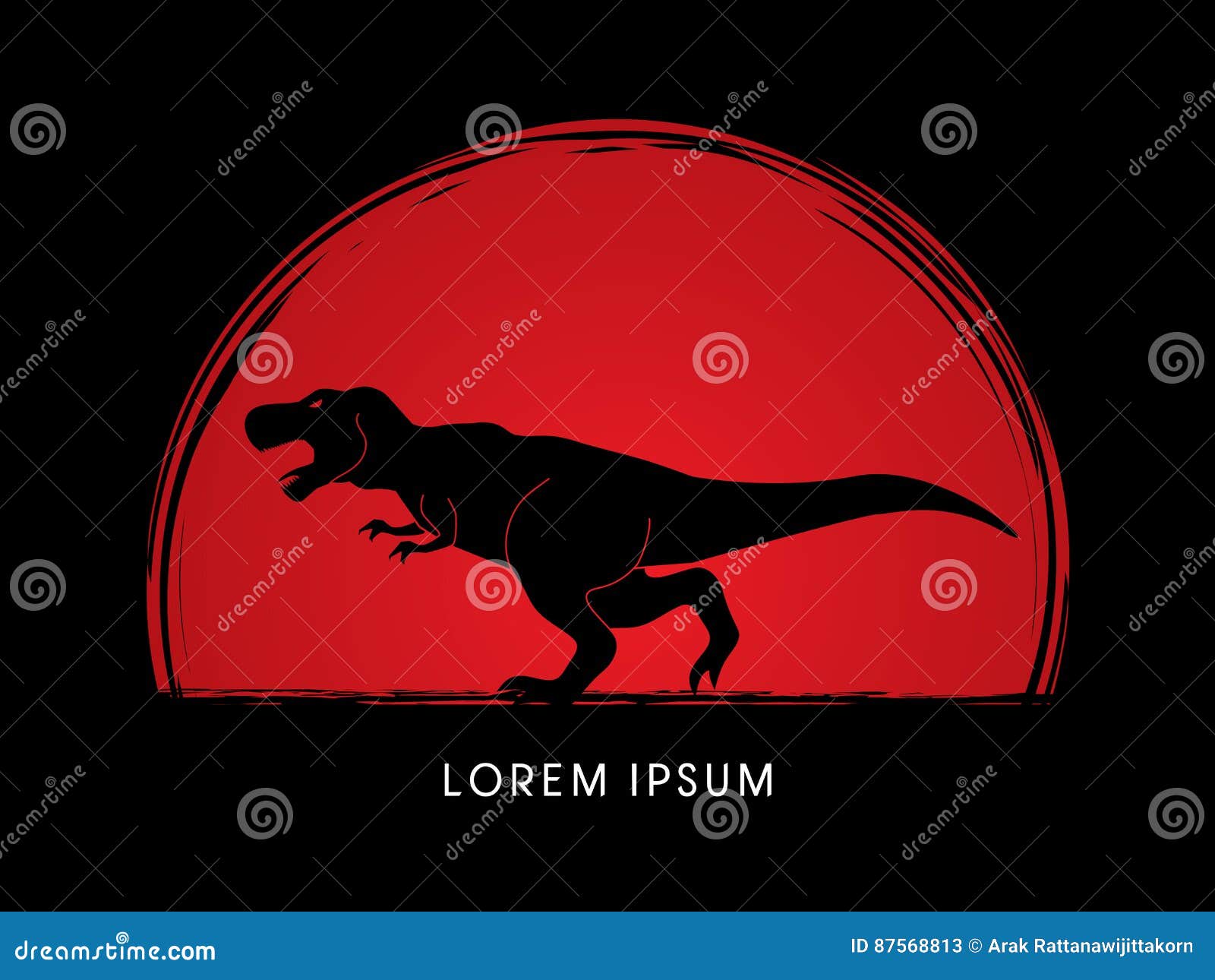 T rex dinosaur stock vector. Illustration of graphic - 87568813