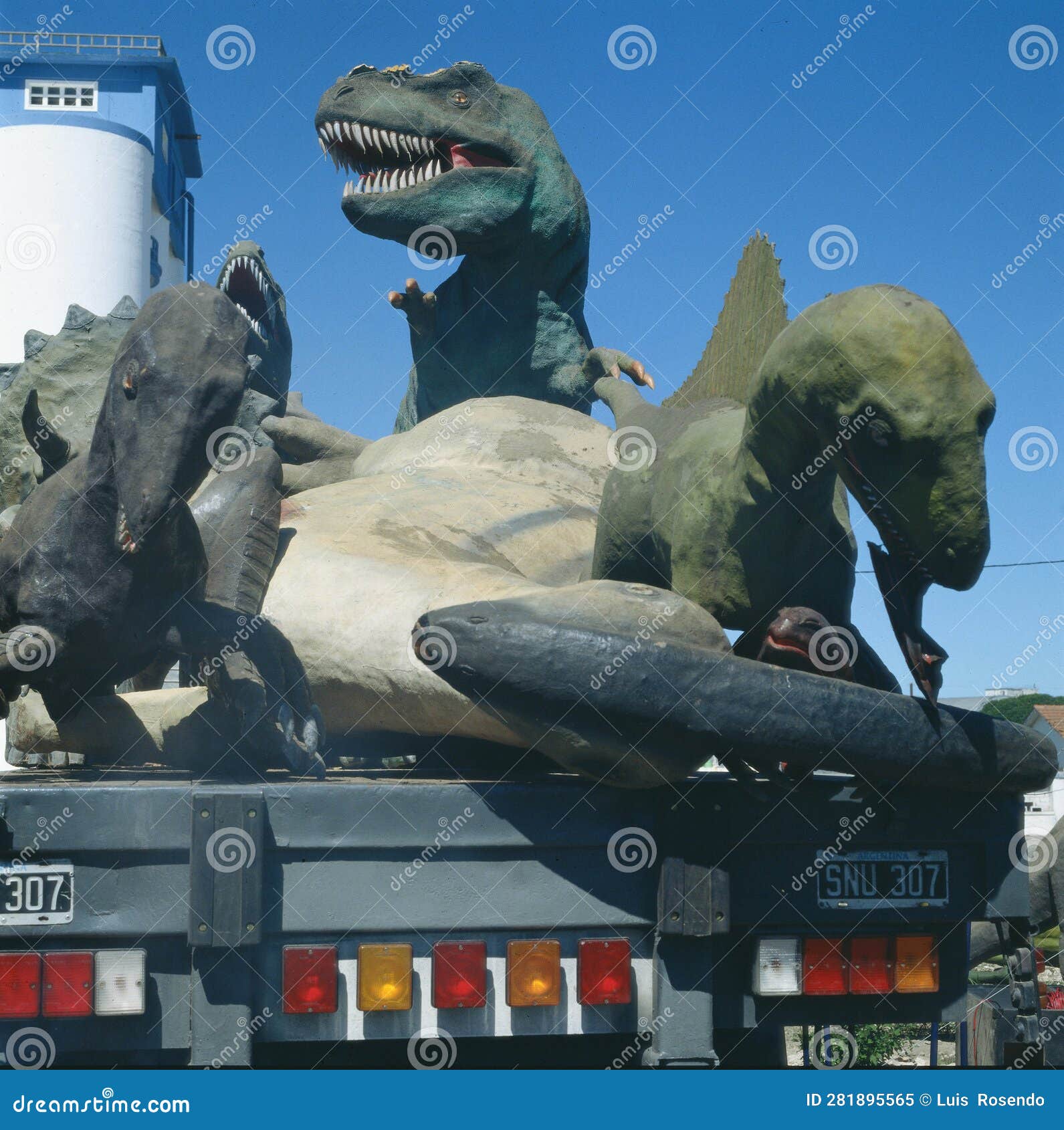T-Rex Dinosaur Transport in Truck Circus Editorial Image - Image of ...