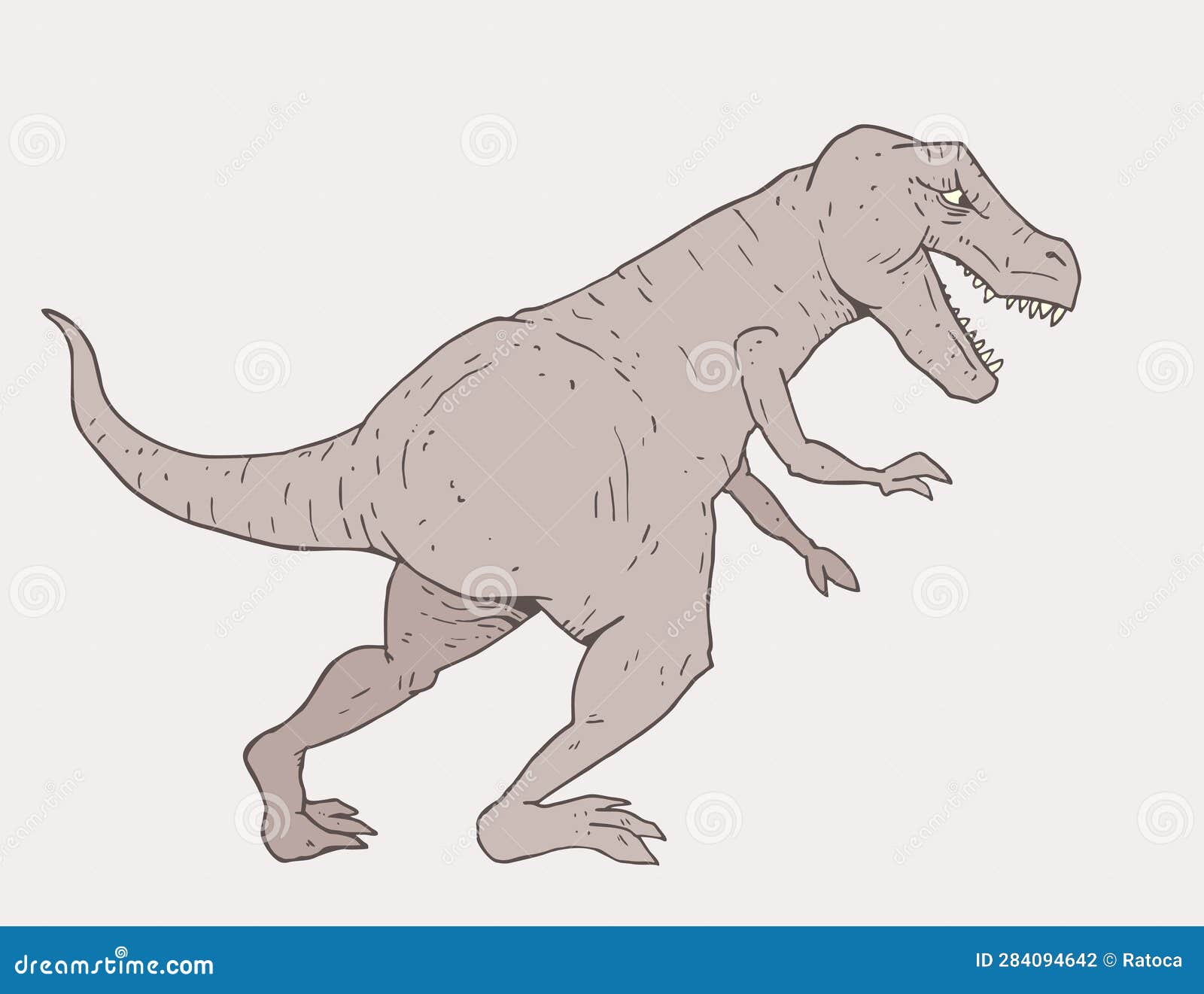 T rex draw stock vector. Illustration of predator, strong - 284094642
