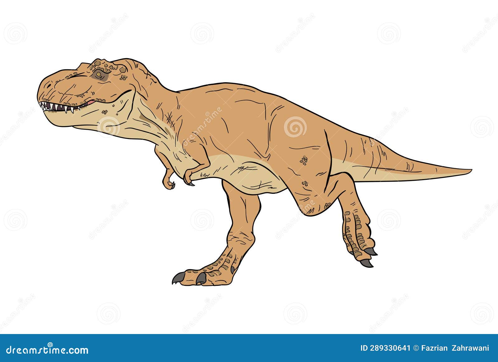 T-rex Hand Drawn Illustartion Stock Illustration - Illustration of dino ...