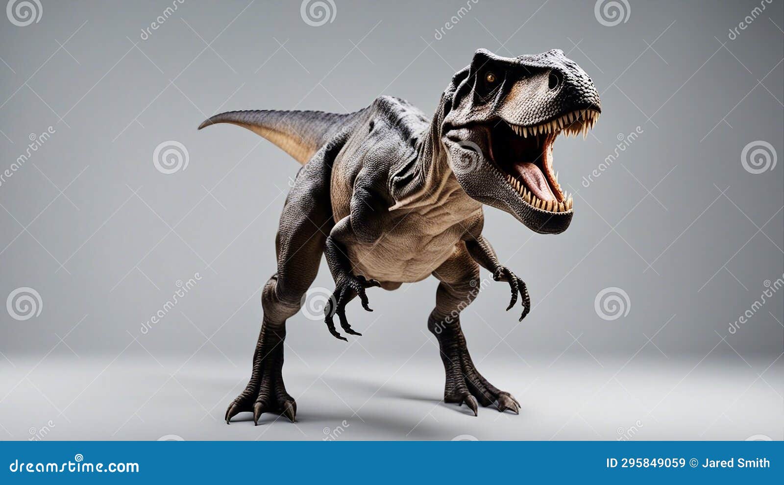 T Rex in Front of a Background T-Rex Dinosaur on White Background Front ...
