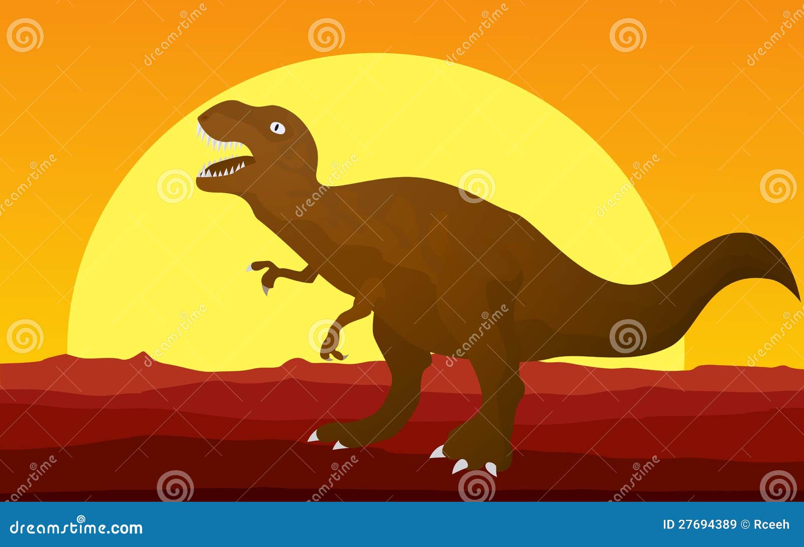 T-rex graphic. stock vector. Illustration of wondrous - 27694389