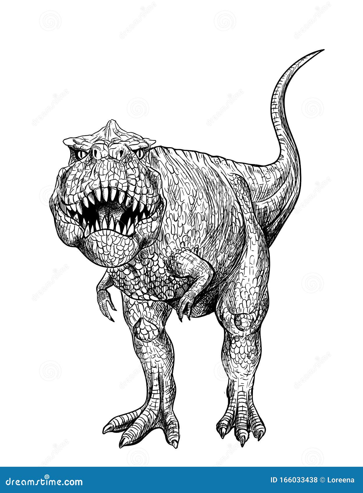 T-rex, Graphic Black Ink Art, Hand Drawn Stock Vector - Illustration of ...