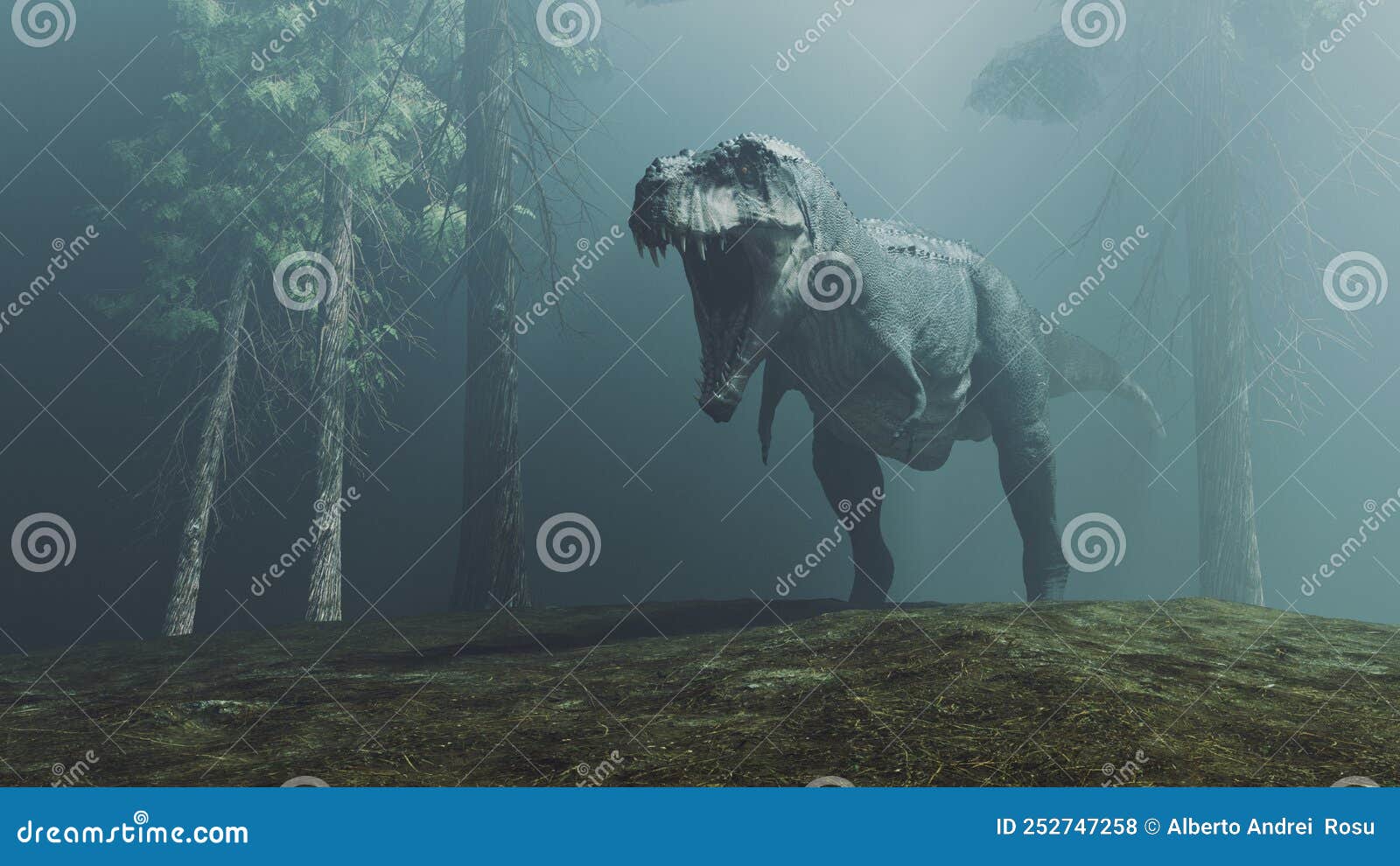 T rex jungle stock illustration. Illustration of jurassic - 252747258