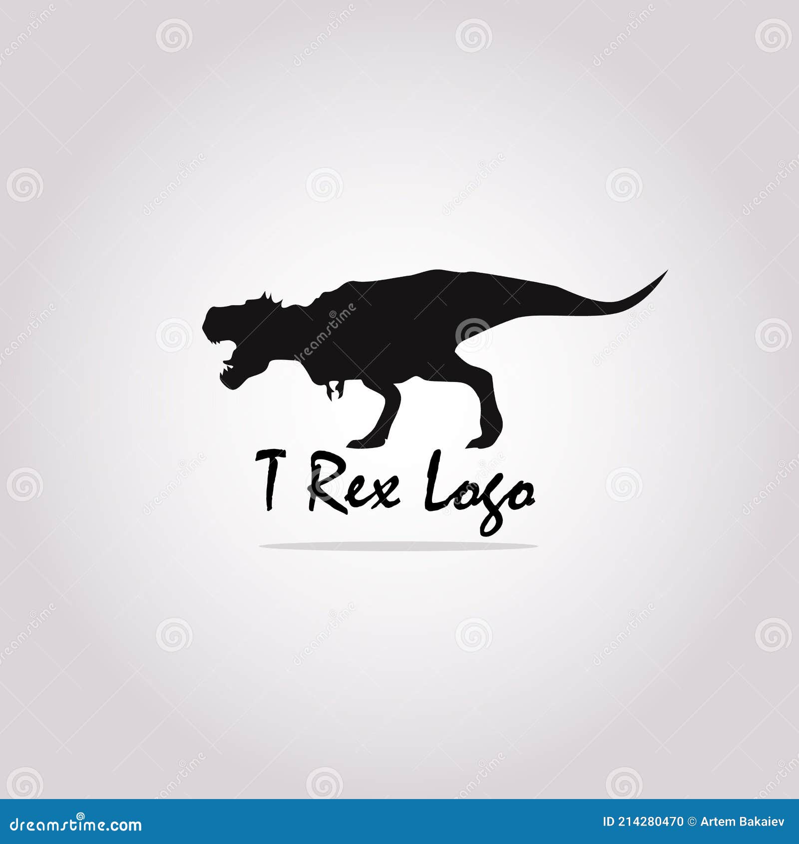 T Rex Logo Design Template. Vector Illustration Stock Vector ...