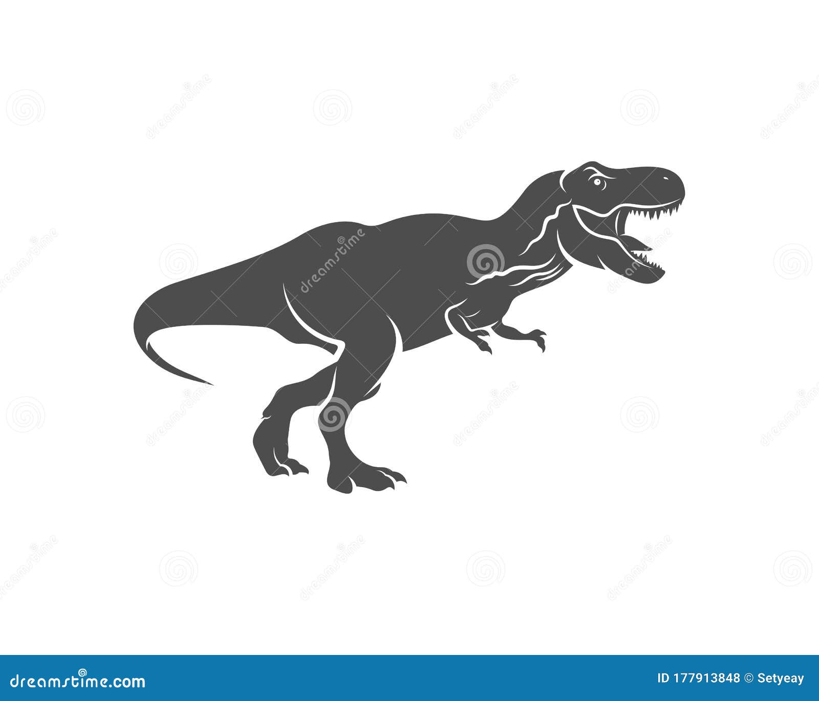 T Rex Logo Design Template. Vector Illustration Stock Vector ...