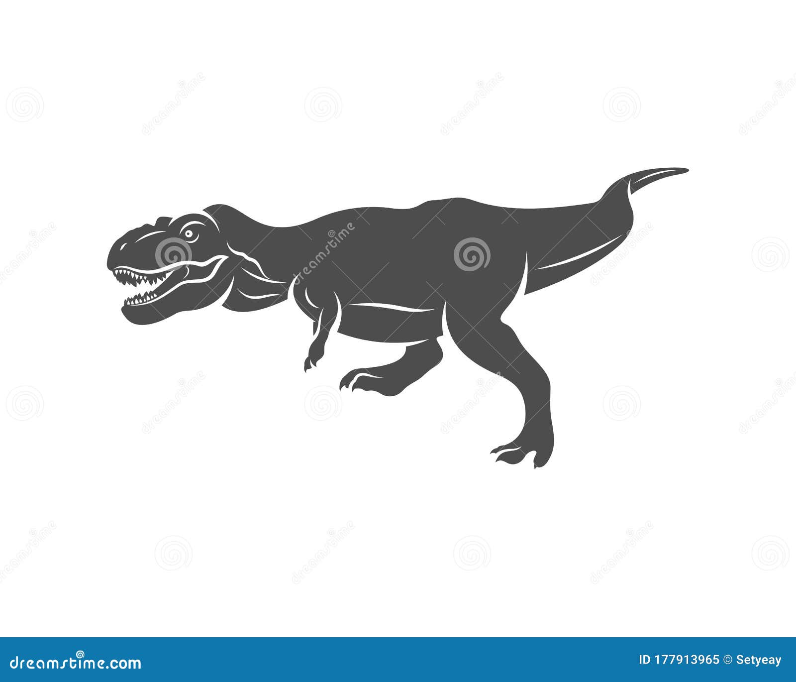 T Rex Logo Design Template. Vector Illustration Stock Vector ...