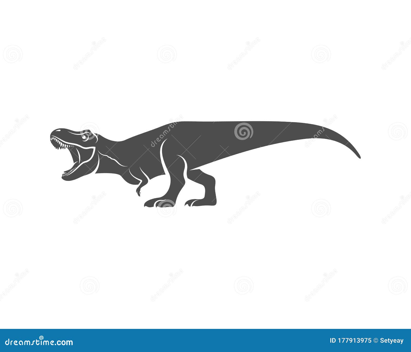T Rex Logo Design Template. Vector Illustration Stock Vector ...