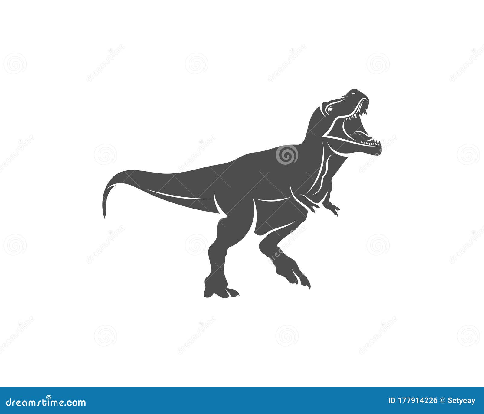 T Rex Logo Design Template. Vector Illustration Stock Vector ...