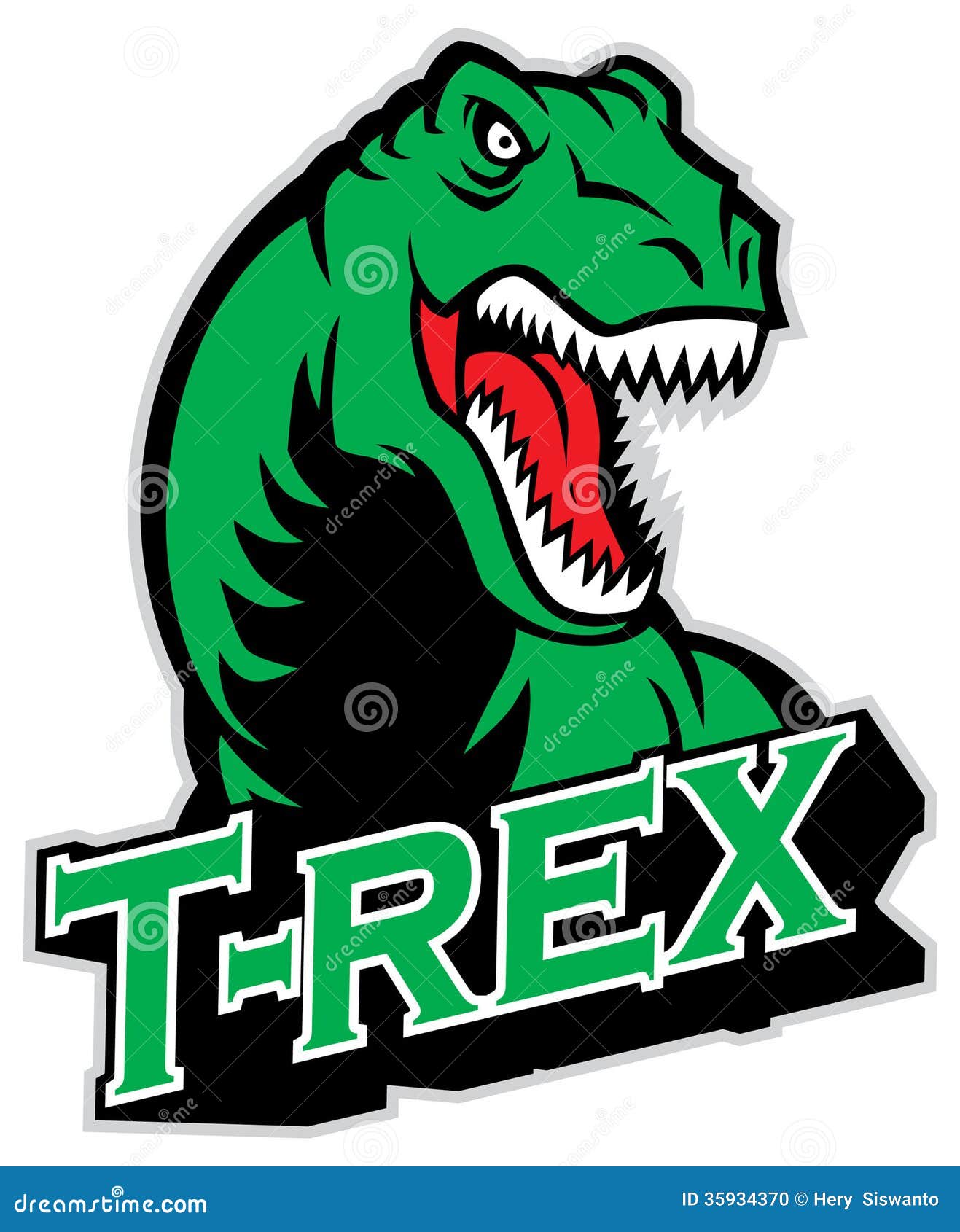 T-rex mascot stock vector. Illustration of carnivore - 35934370